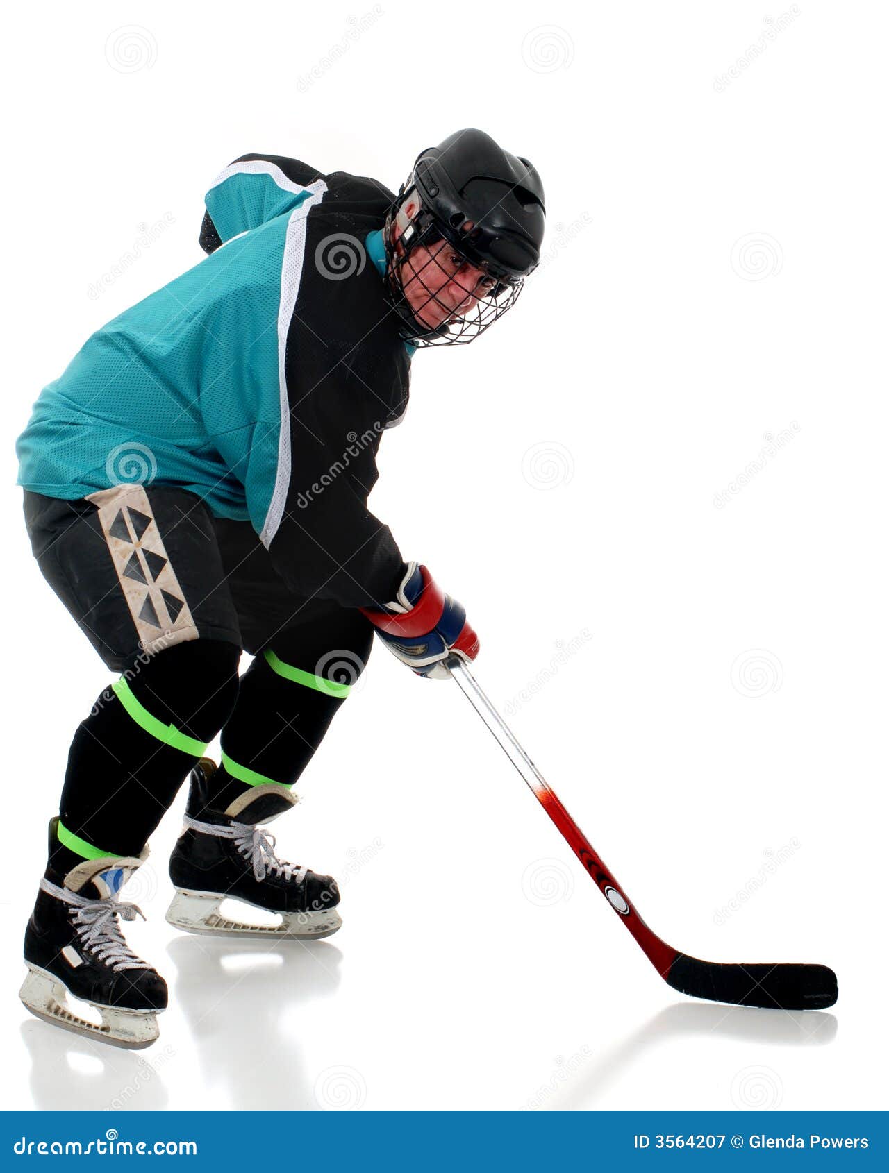 Senior Playing Ice Hockey stock image. Image of helmet - 3564207