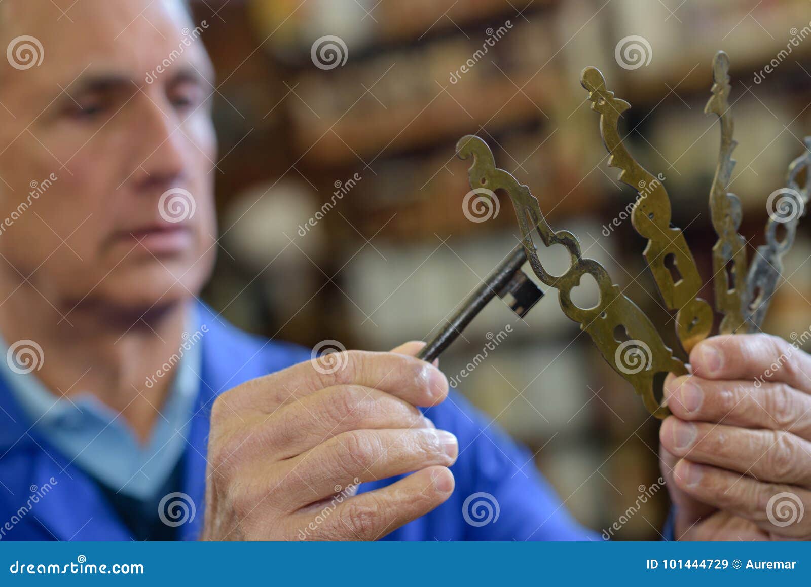 Senior Professional with Different Types Keys in Locksmith Stock Image ... Senior Professional with Different Types Keys in Locksmith Stock Image ...