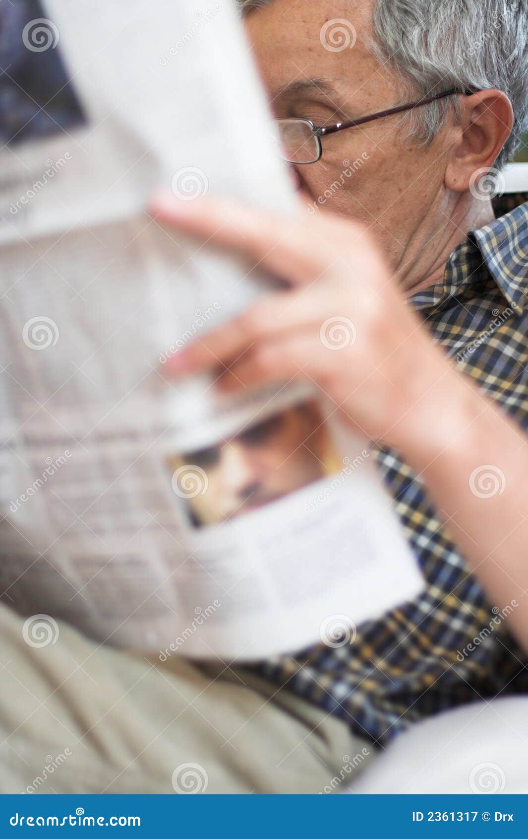 Senior Reading newspapers stock image. Image of senior - 2361317