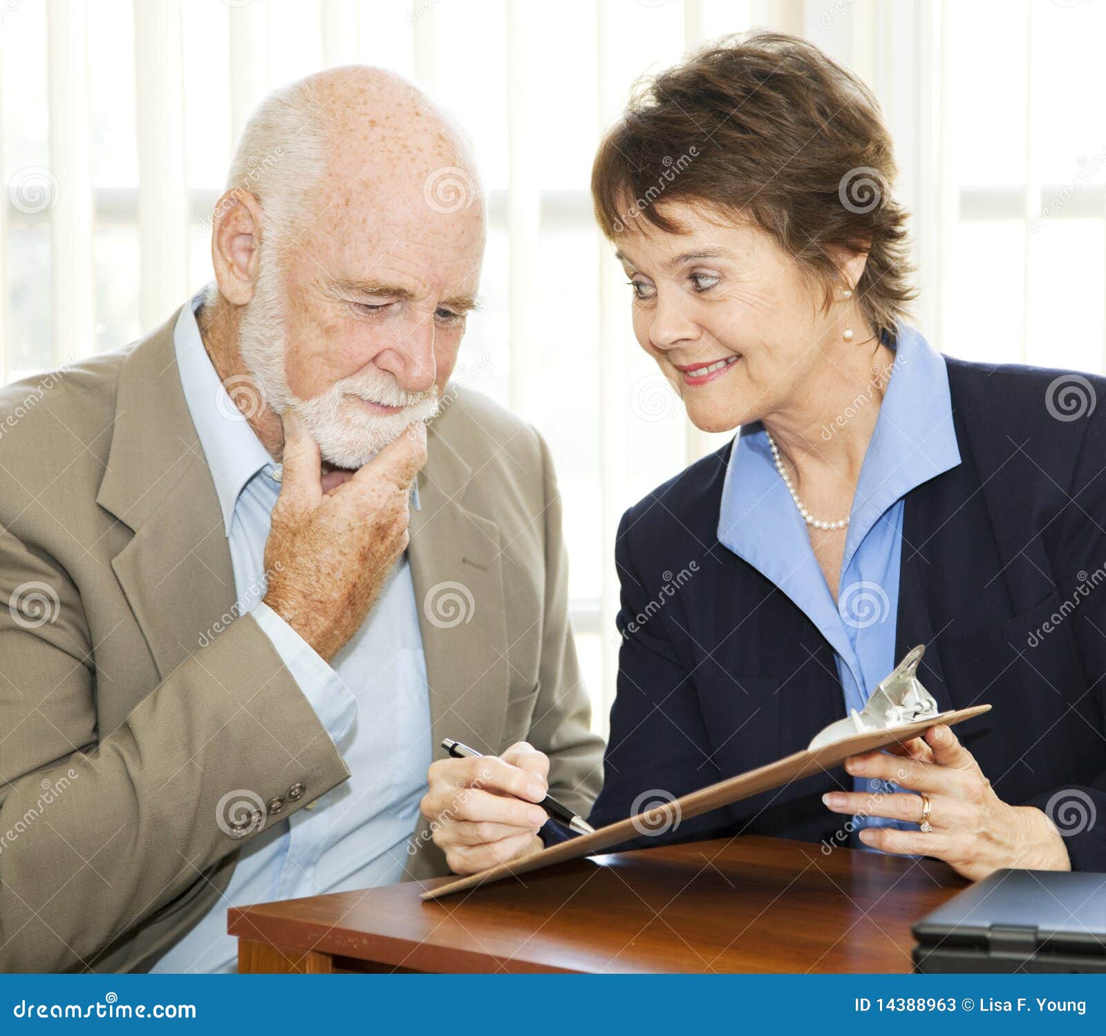 Senior Reluctant To Sign Contract Stock Image - Image of finance ...