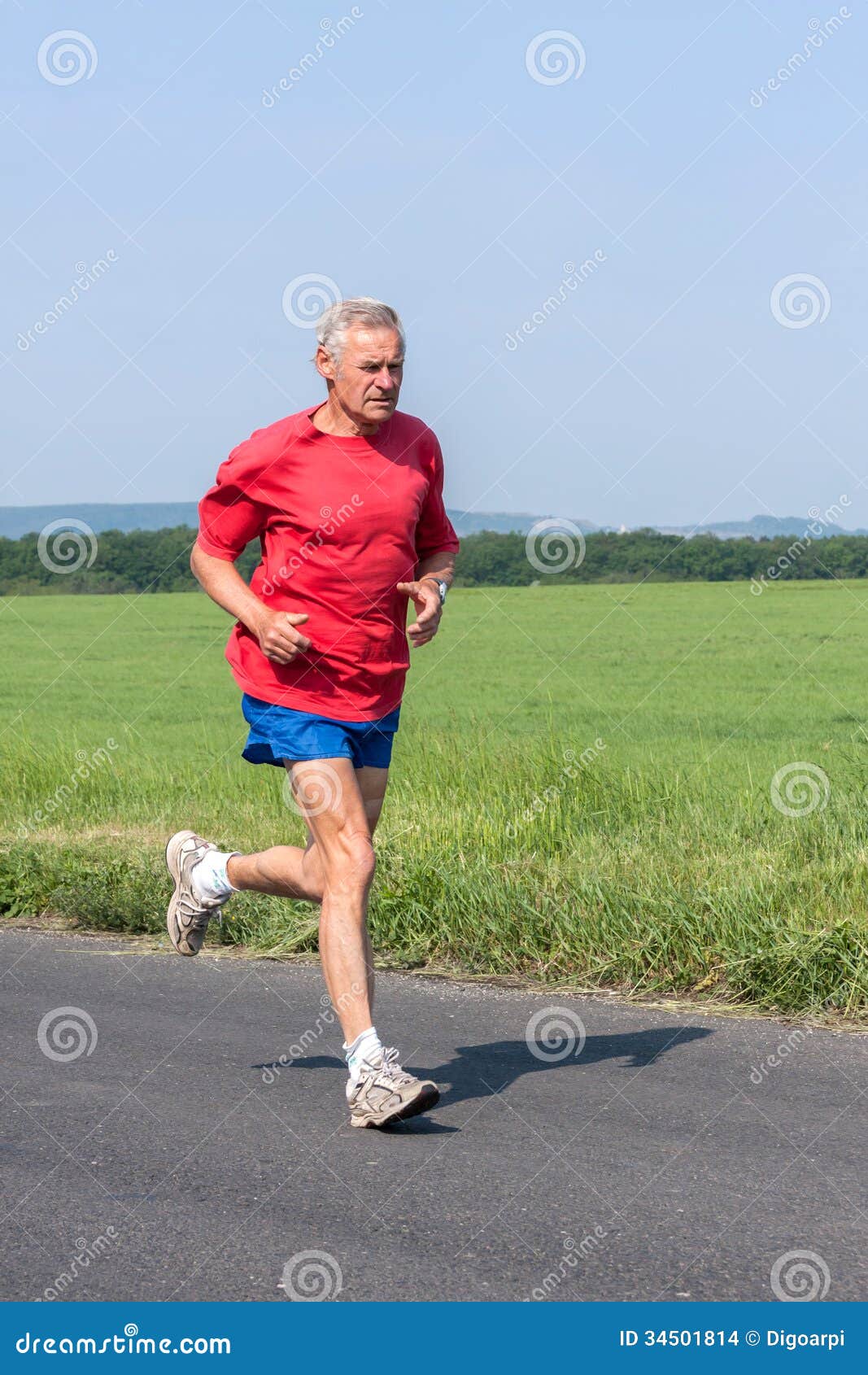 Senior runner stock photo. Image of senior, road, jogger - 34501814
