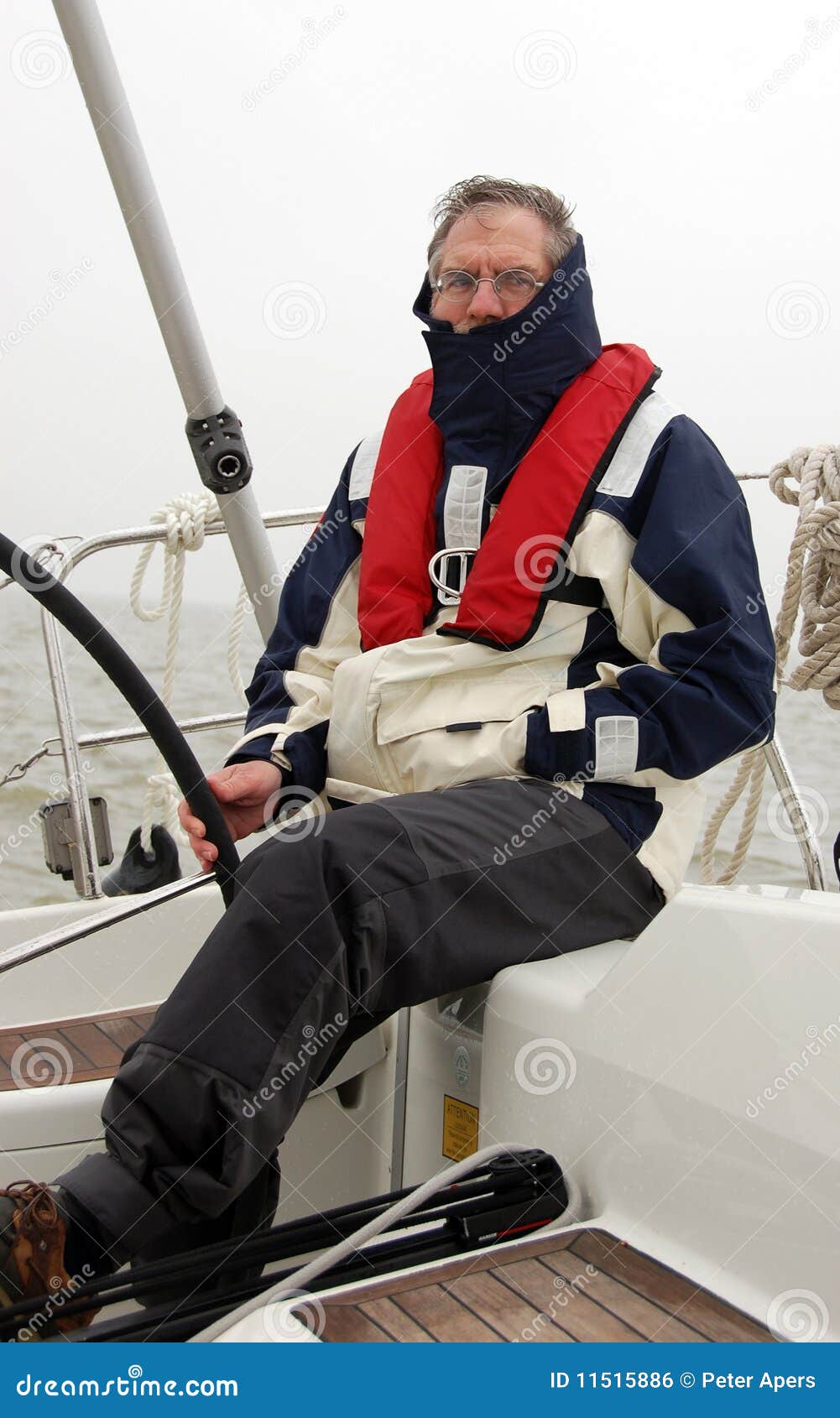Senior sailor stock photo. Image of foggy, life, sailor - 11515886