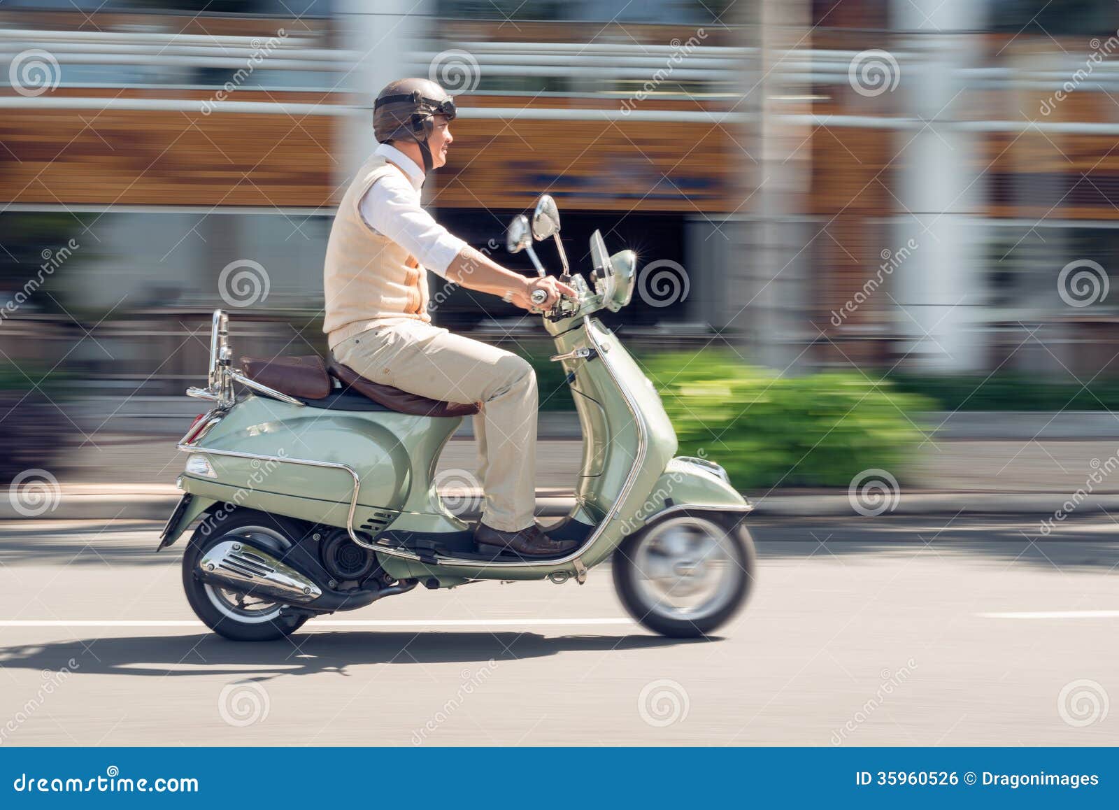 Senior on scooter stock photo. Image of pastime, city - 35960526