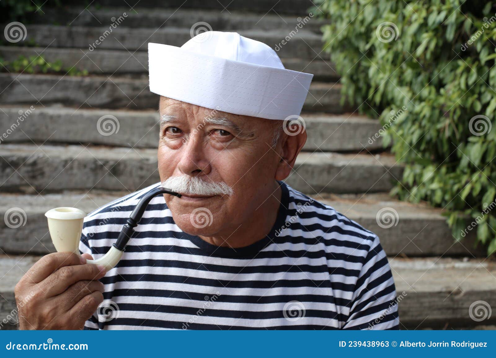 Senior Sea Captain with a Mustache Stock Image - Image of arabic, beard ...