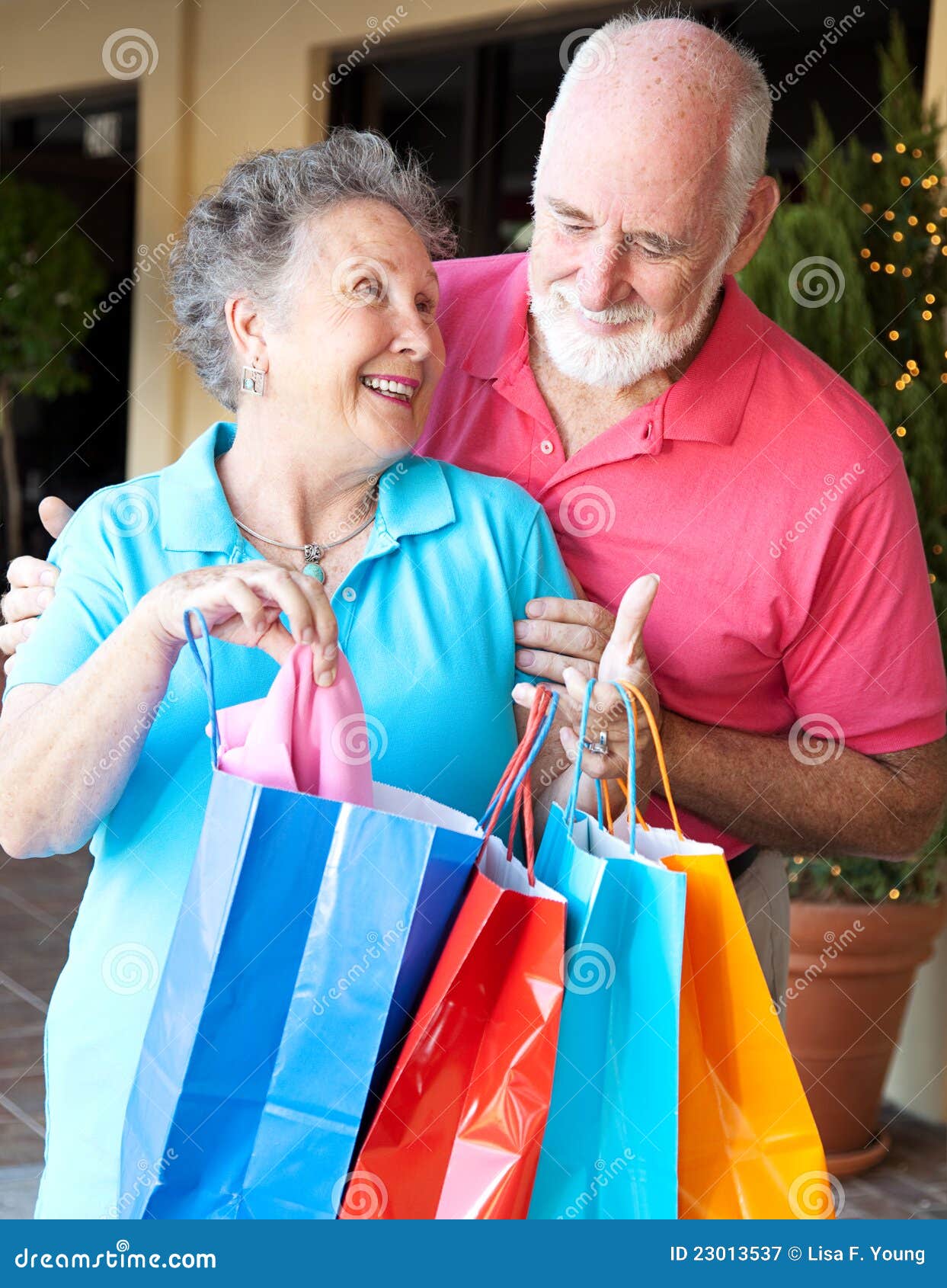 Senior Shoppers - Look What I Got Stock Image - Image of shop, happy ...