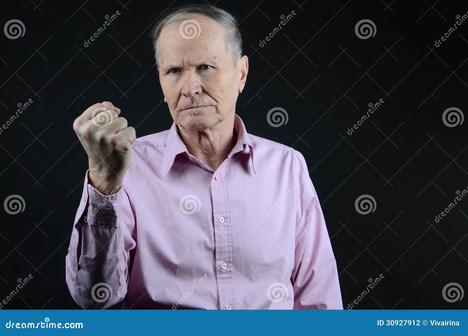 Senior showing his fist stock photo. Image of hope, friendly - 30927912