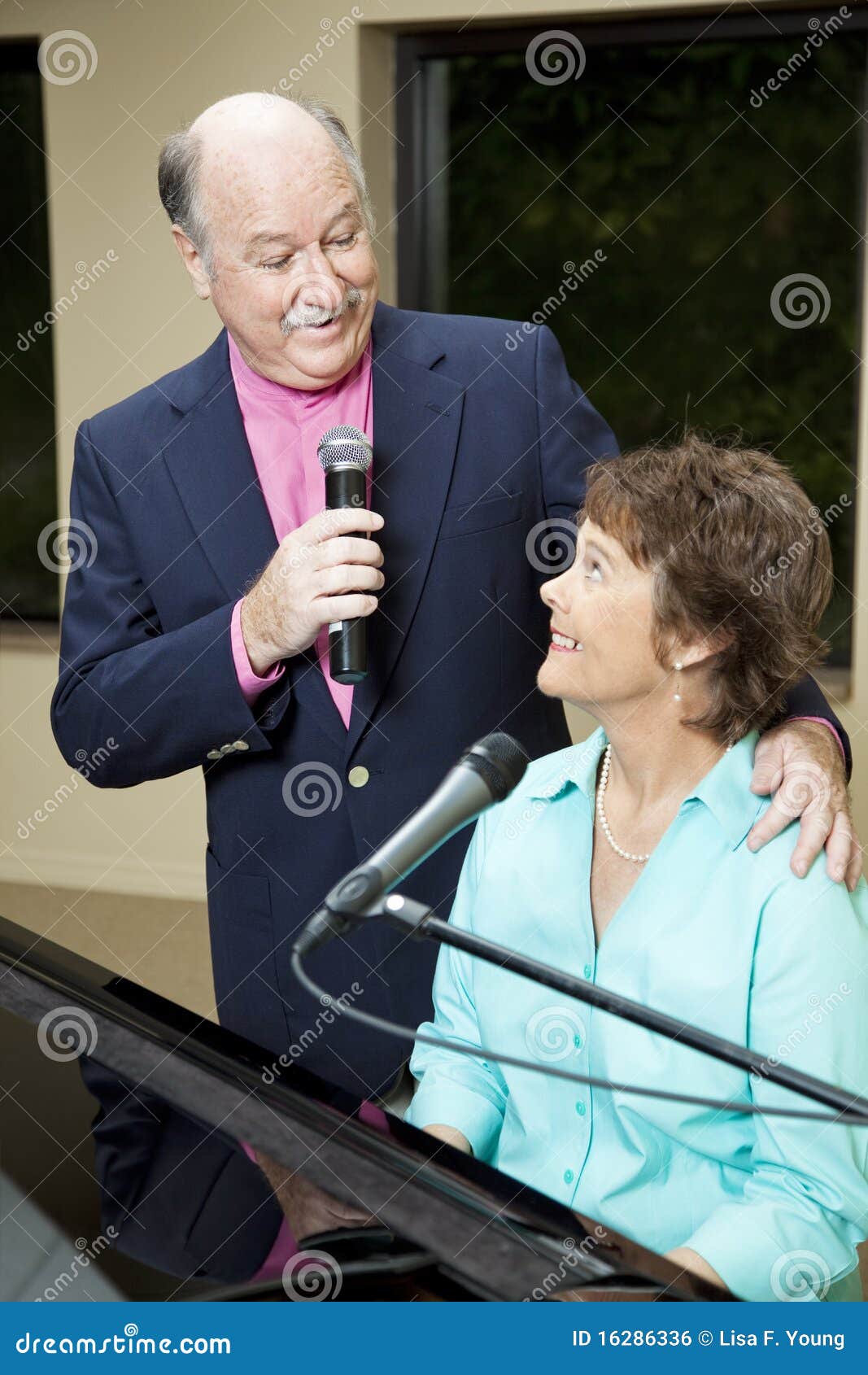 Senior Singer Serenade stock photo. Image of artist, bald - 16286336