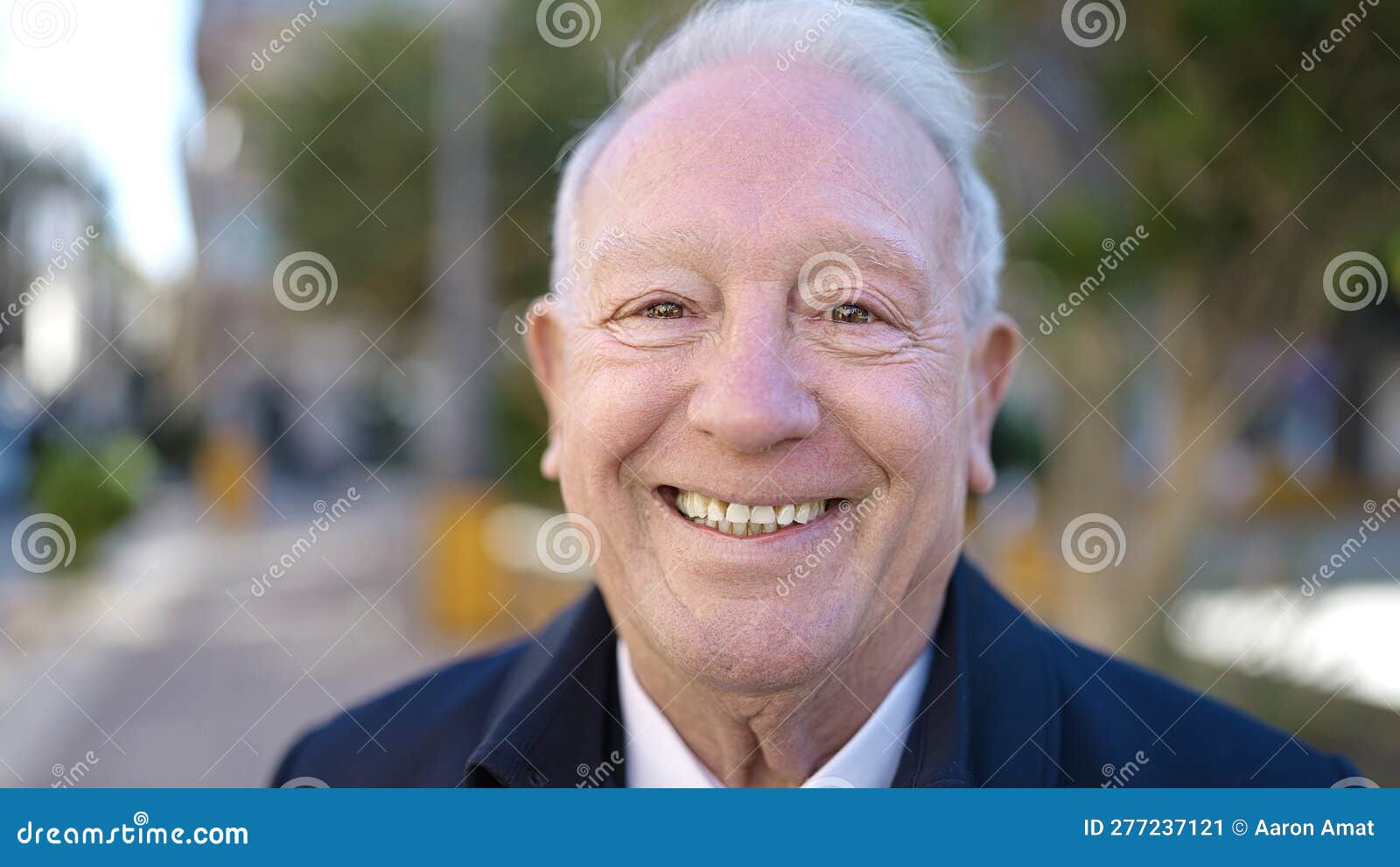 Senior Smiling Confident at Park Stock Image - Image of white, outdoor ...