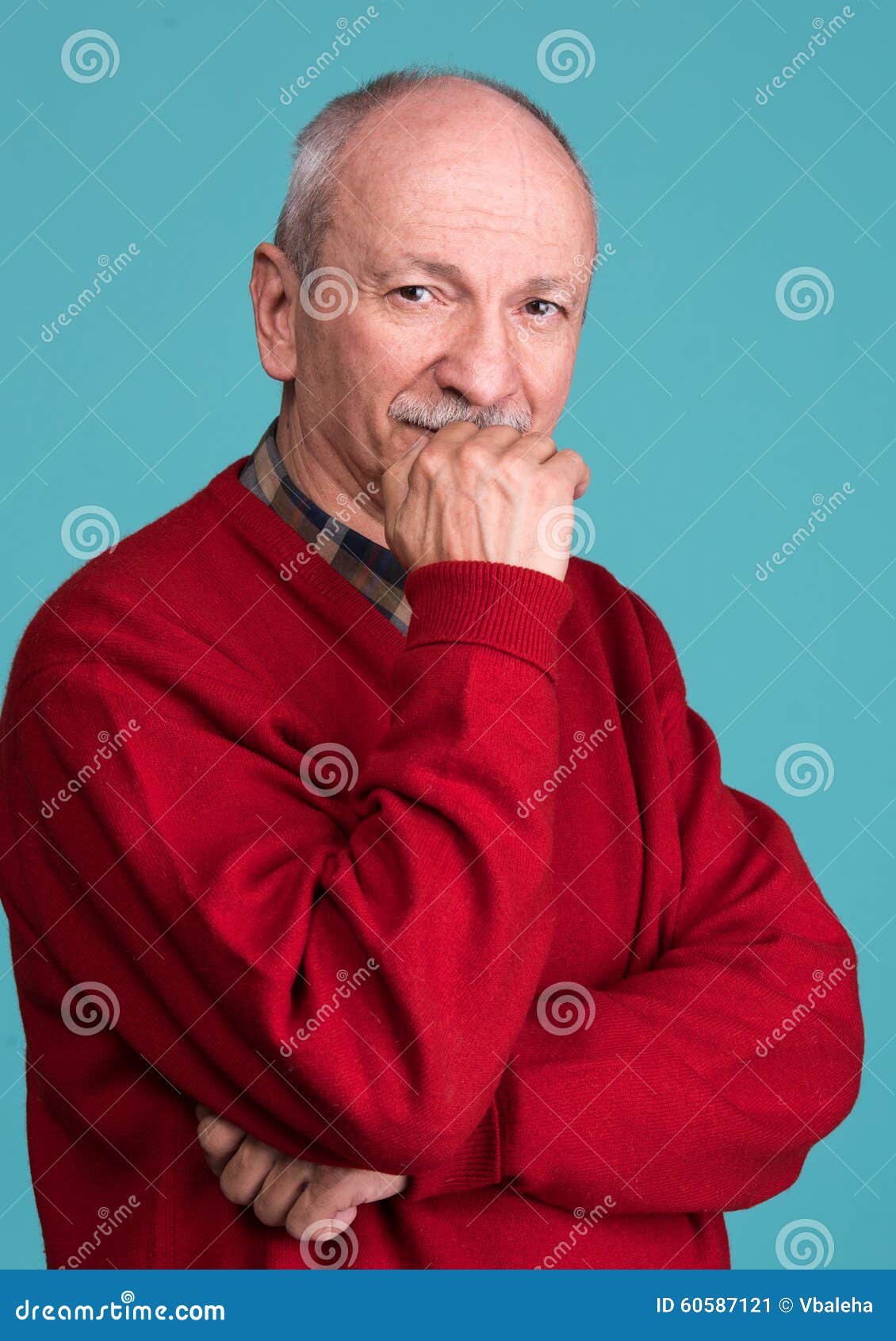 Senior smiling man stock image. Image of gray, looking - 60587121