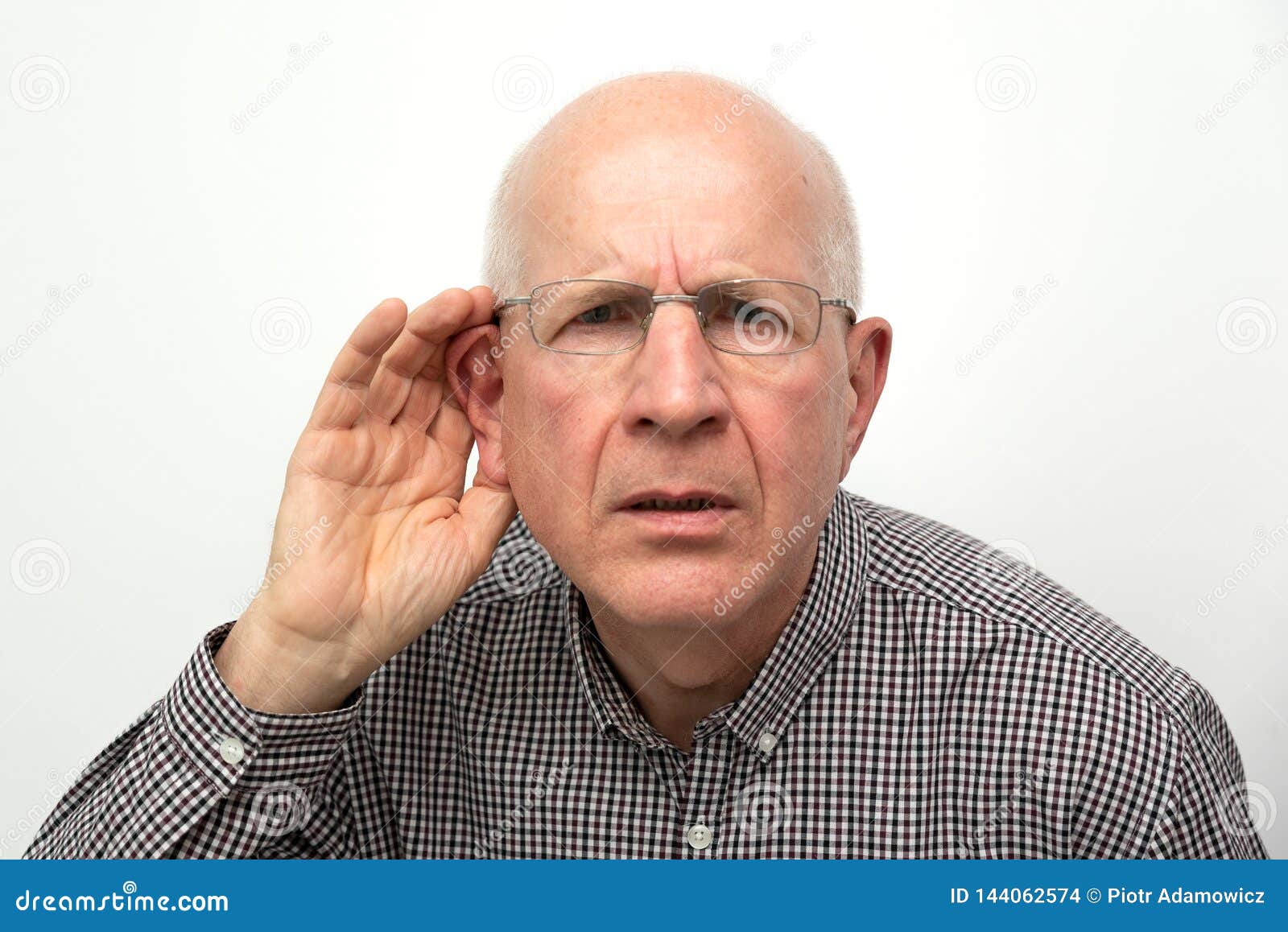 Senior Suffering from Deafness Stock Photo - Image of listening, asking ...