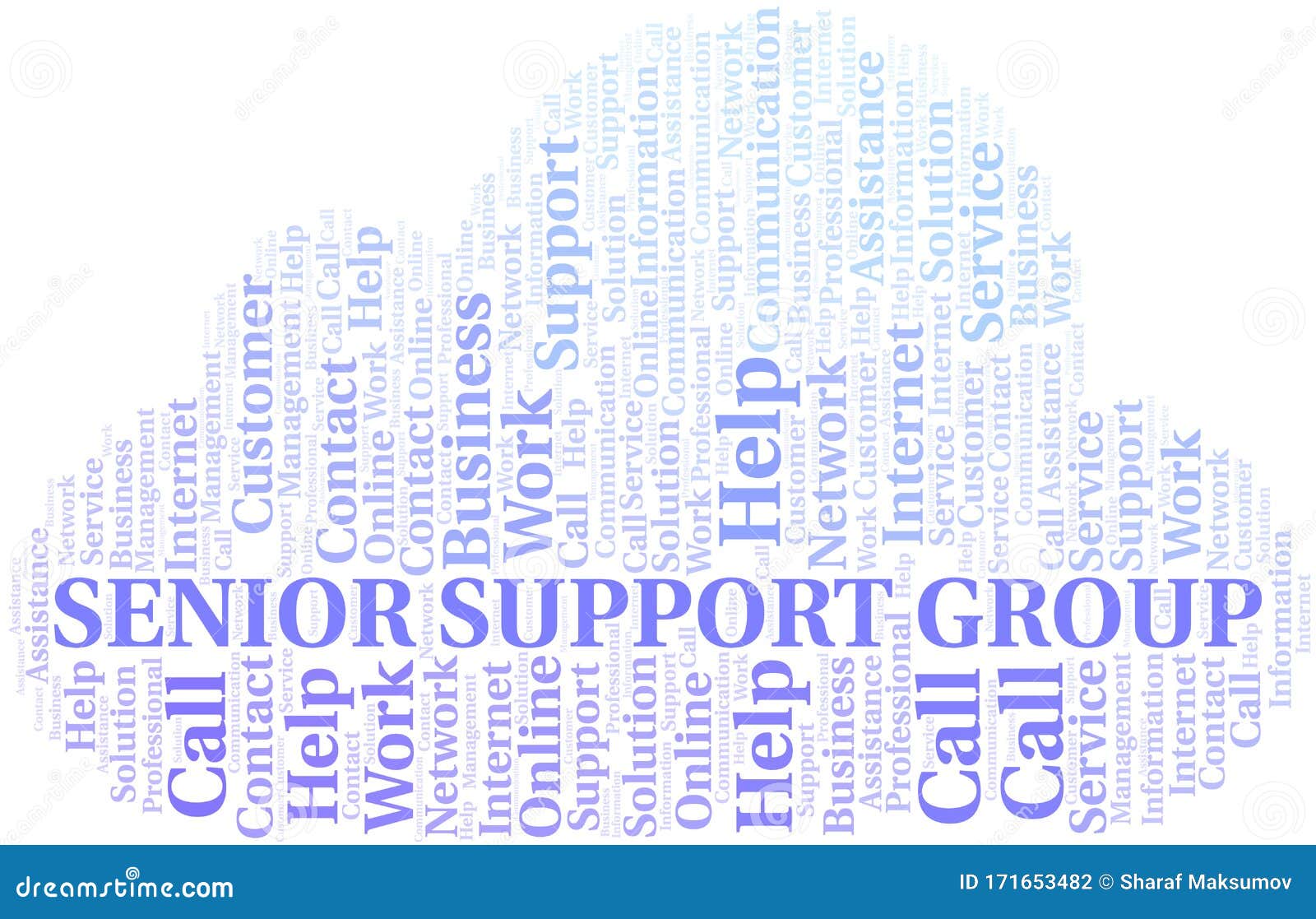 Senior Support Group Word Cloud Vector Made with Text only. Stock ...