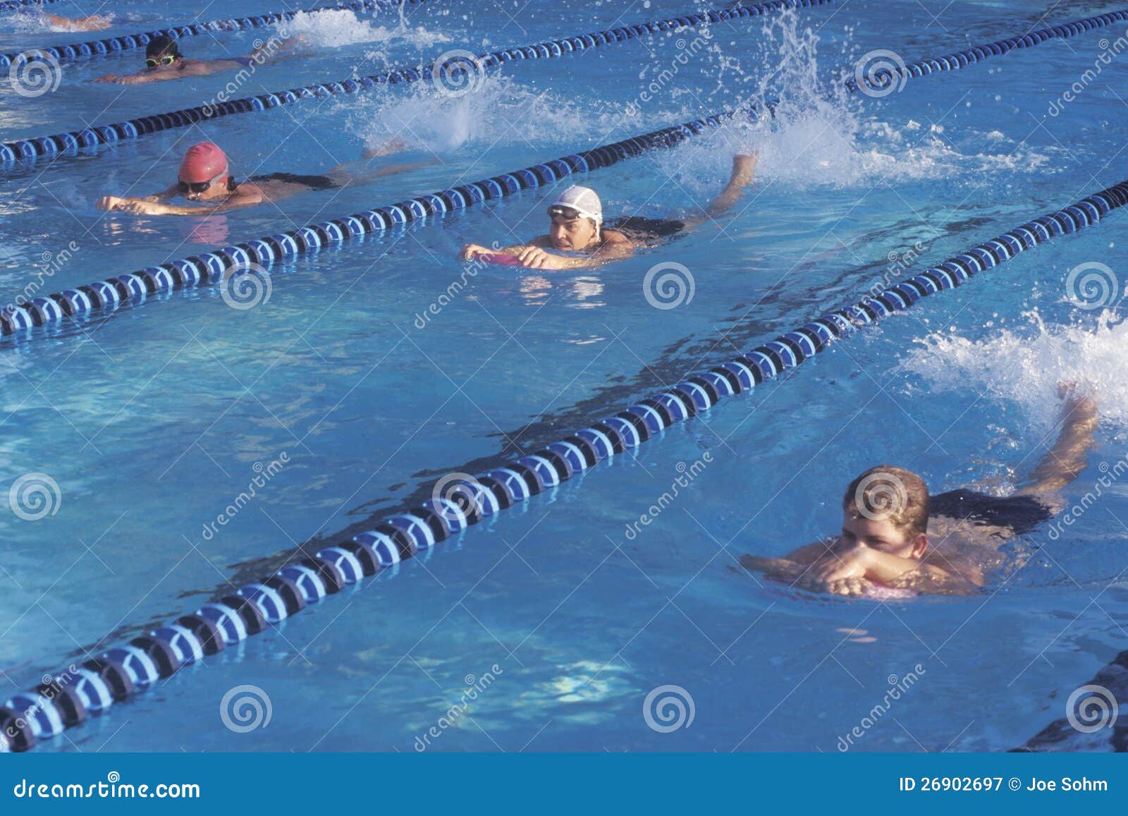 Senior Swimming Practice with Kickboards Editorial Photography - Image ...
