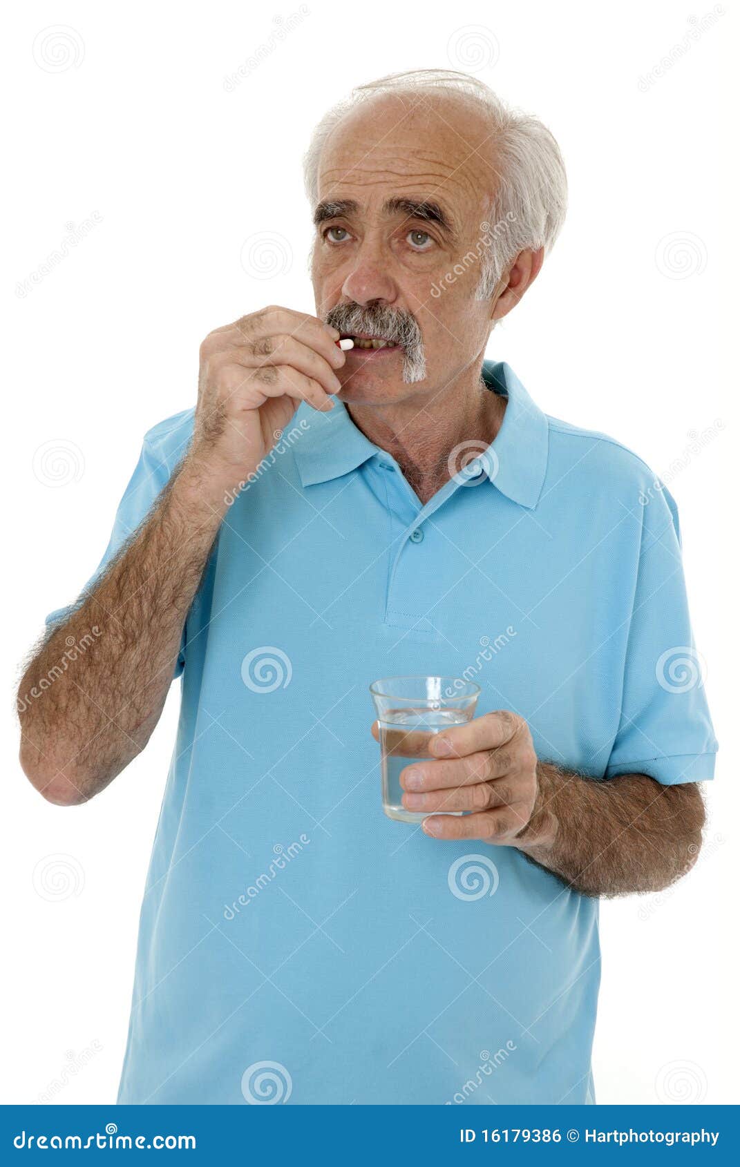 Senior taking tablet stock photo. Image of male, medical - 16179386