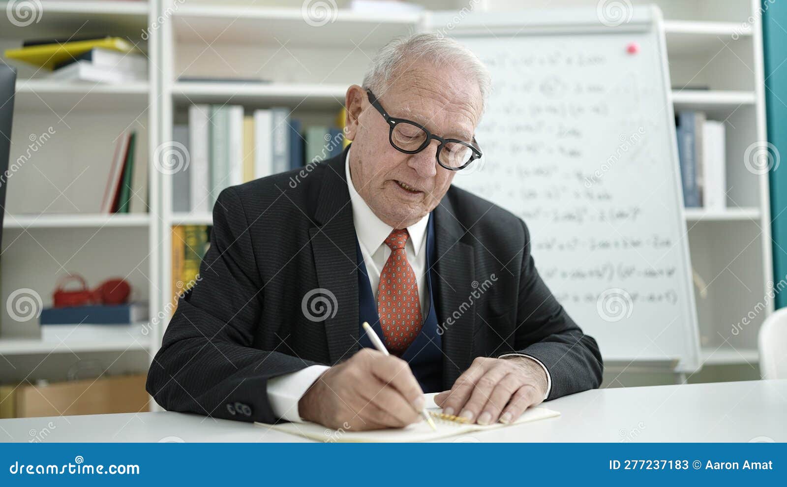 Senior Man Teaching Art Students To Draw Artwork On Canvas Stock Image ...