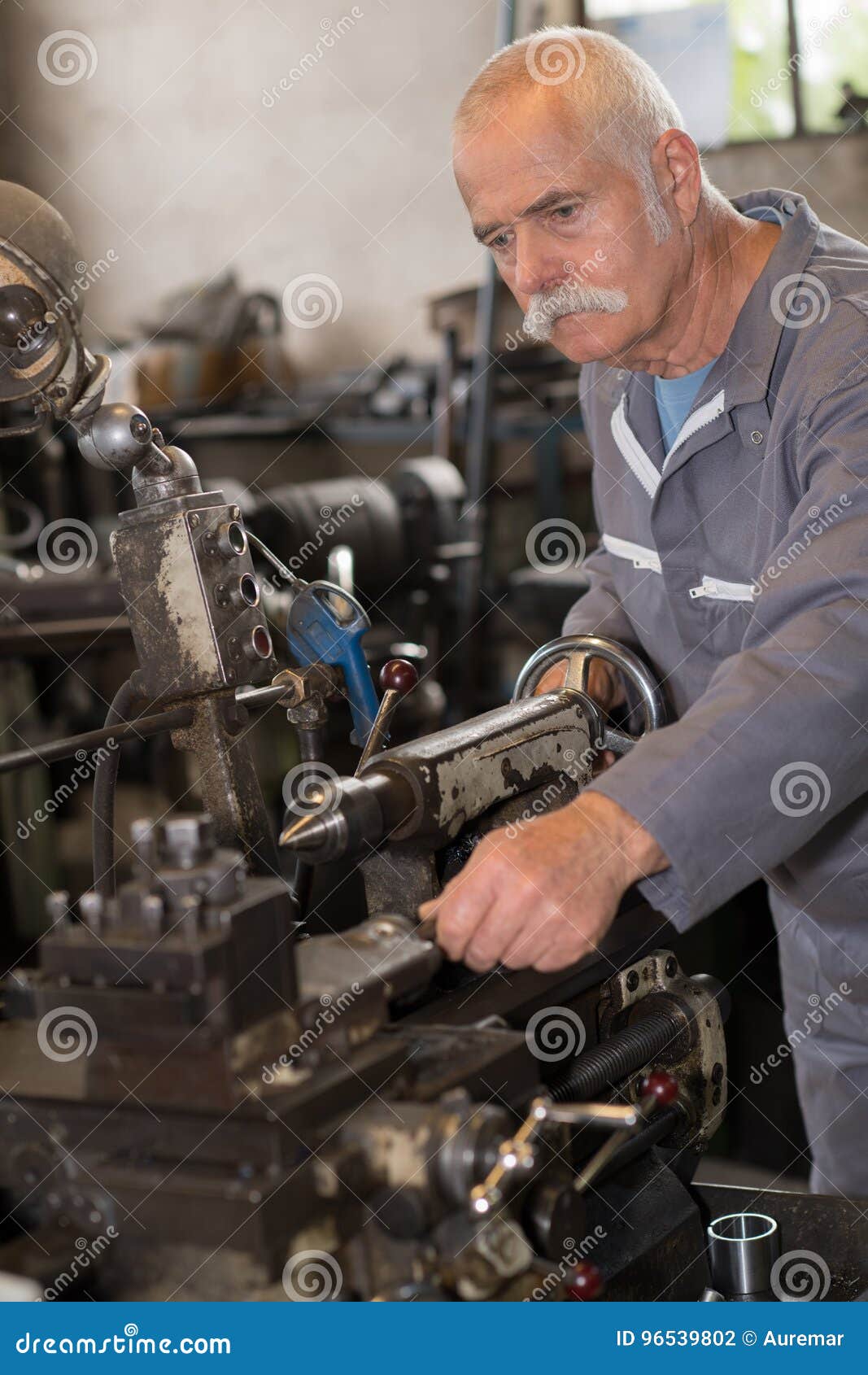 Senior Technician Repairing and Checking Engine Stock Photo - Image of ...