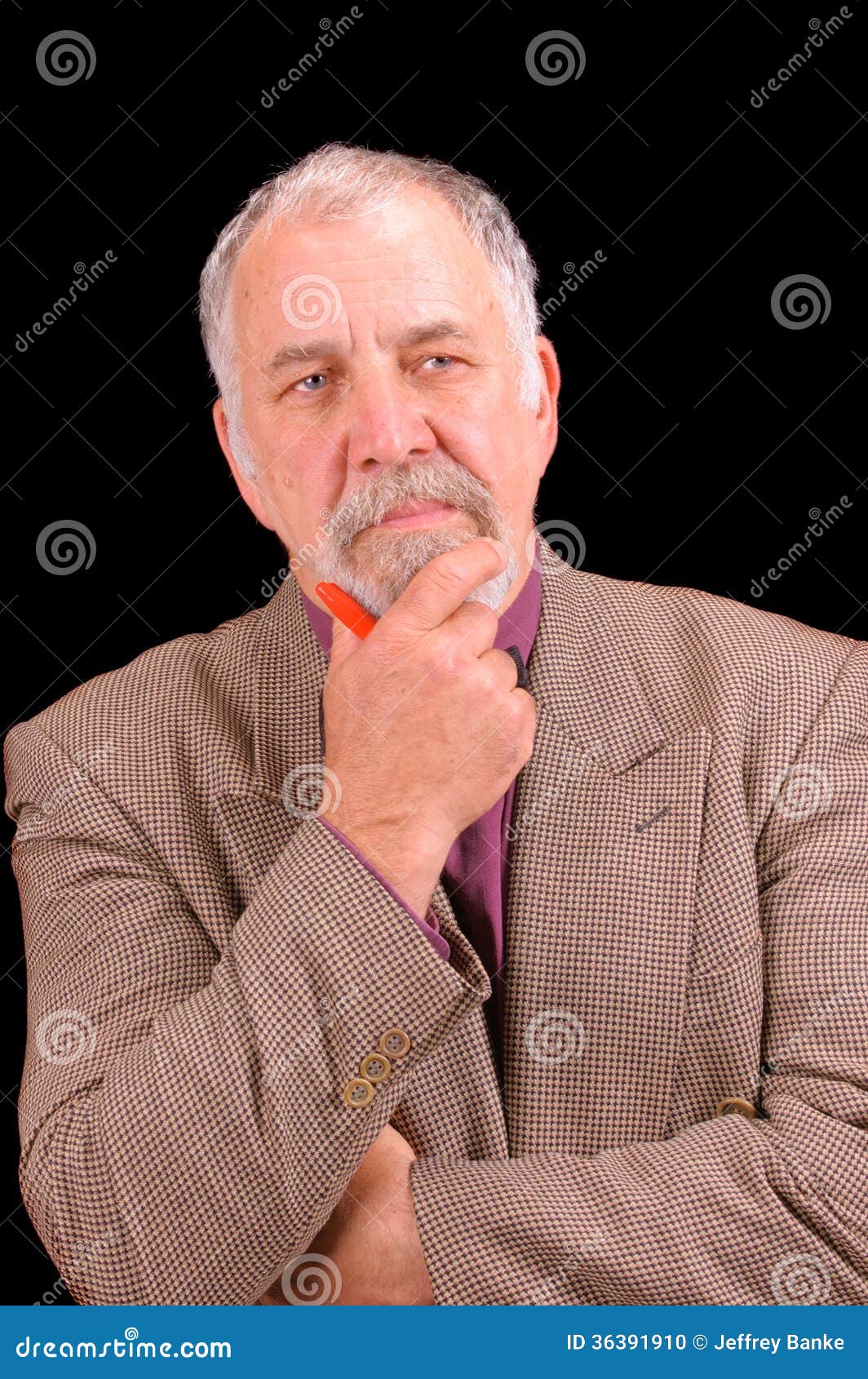 Senior thinking stock photo. Image of space, copy, older - 36391910