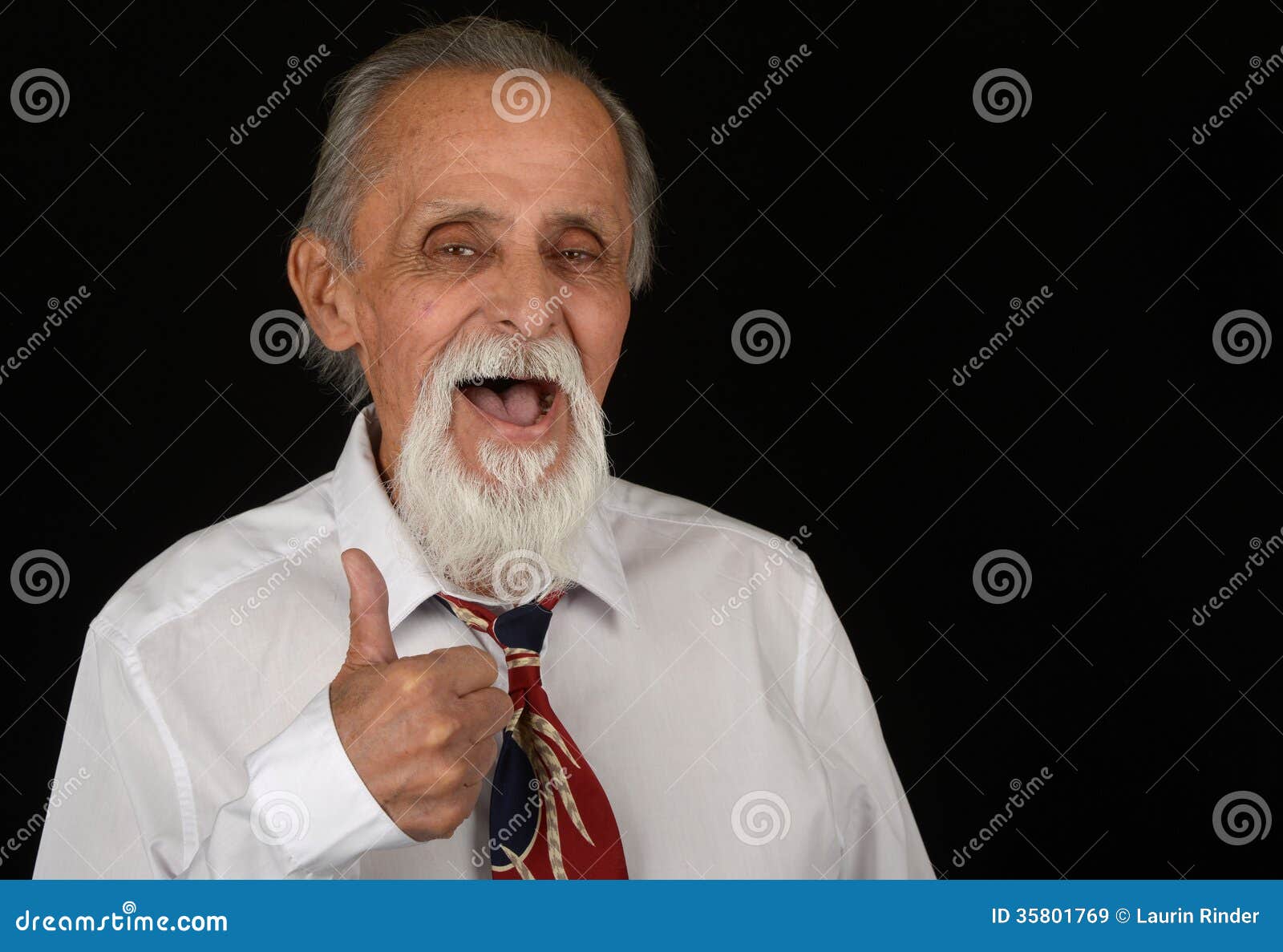 Senior with Thumbs up. stock image. Image of thought - 35801769