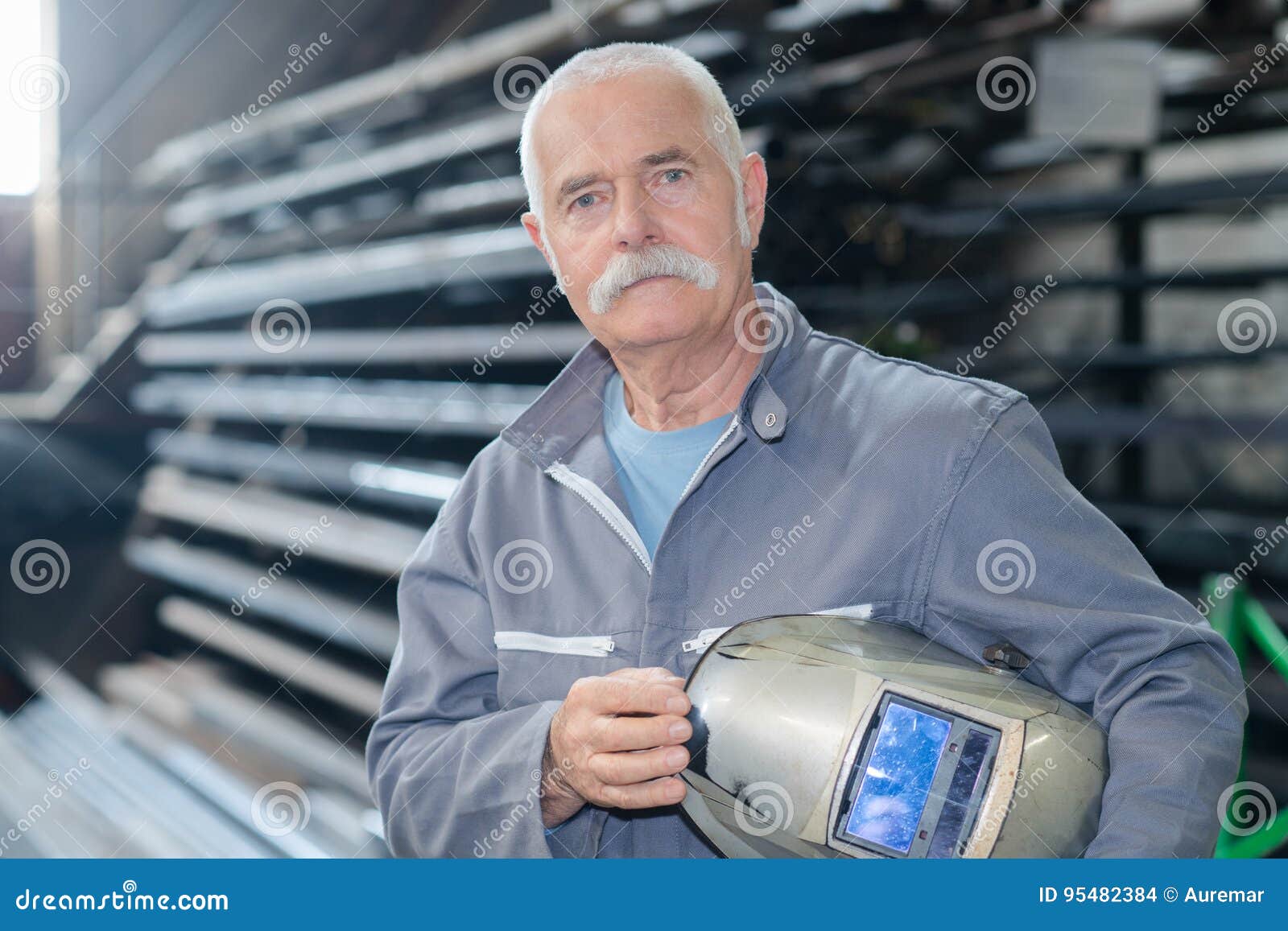 Senior Tinsmith in Workshop Stock Photo - Image of tinner, operator ...