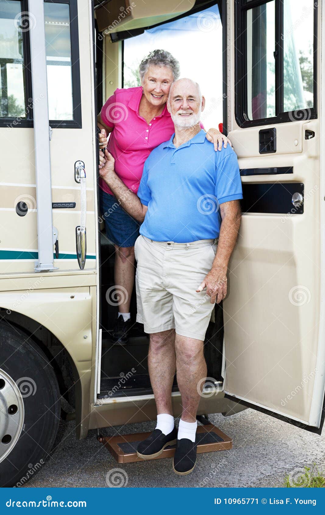 Senior Travelers in RV stock image. Image of lifestyle - 10965771