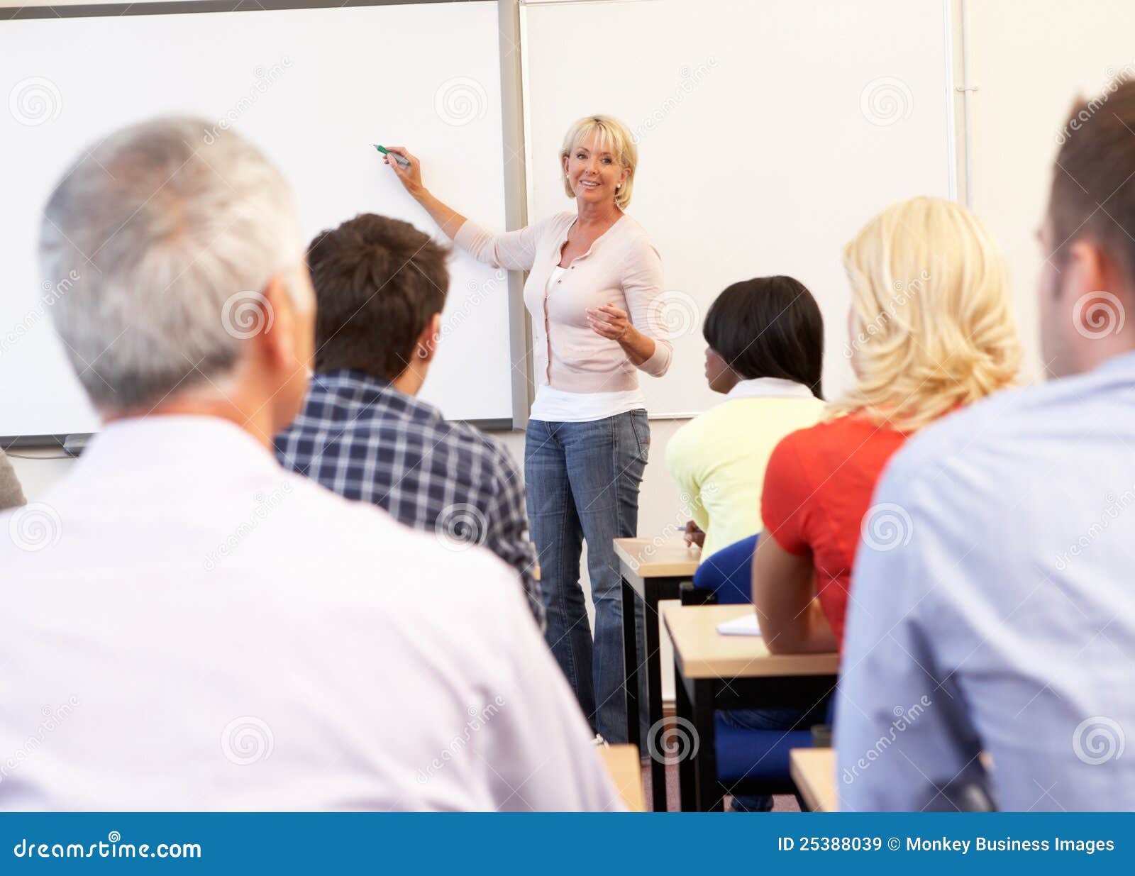 Senior Tutor Teaching Class Stock Image - Image of academic, happy ...