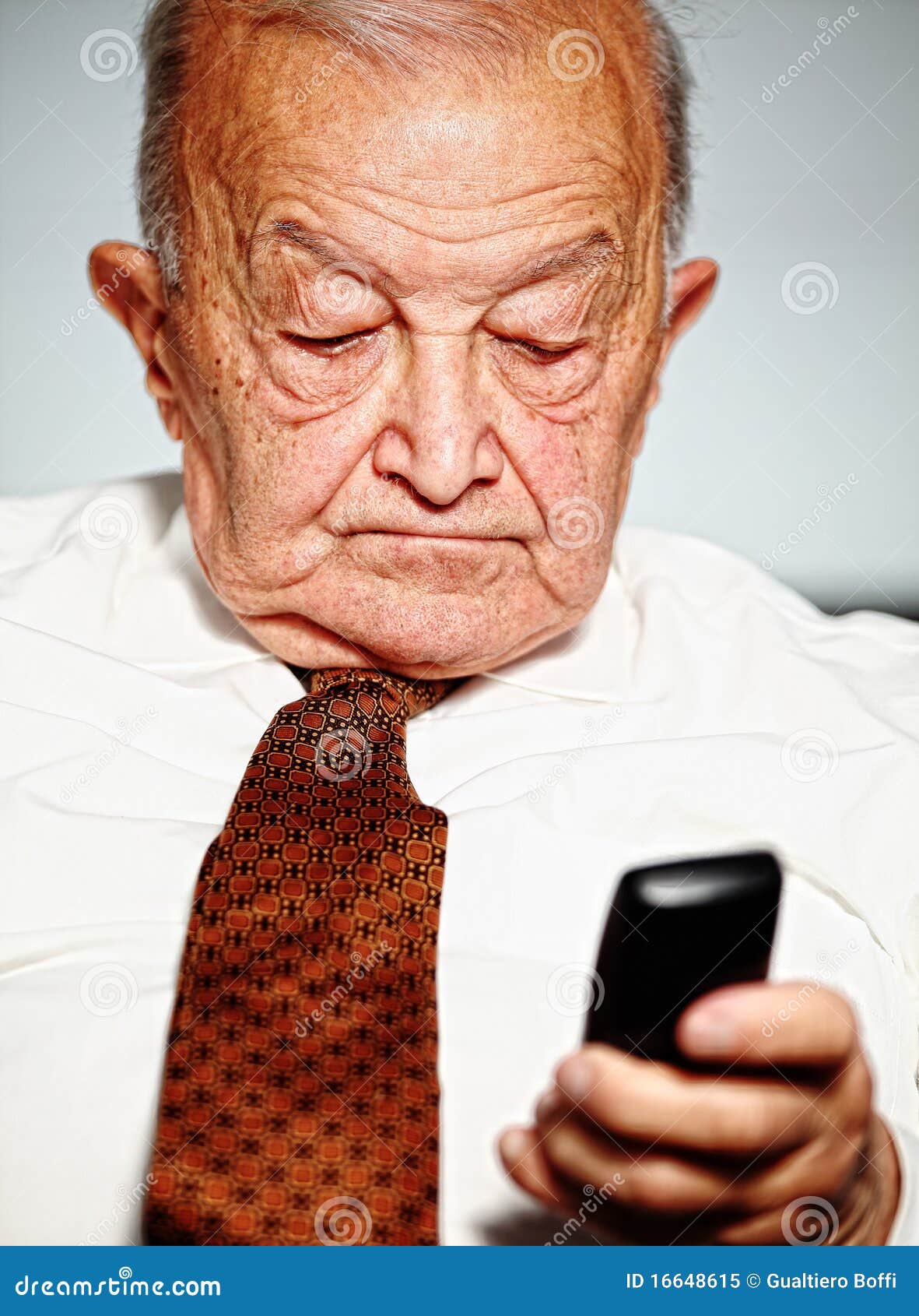 Senior use mobile stock image. Image of retired, grandfather - 16648615