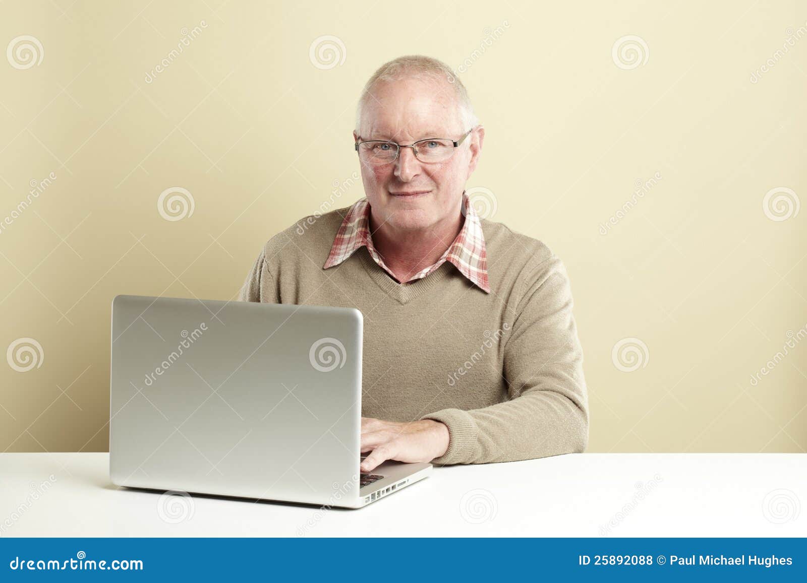 Senior using laptop stock photo. Image of individuals - 25892088