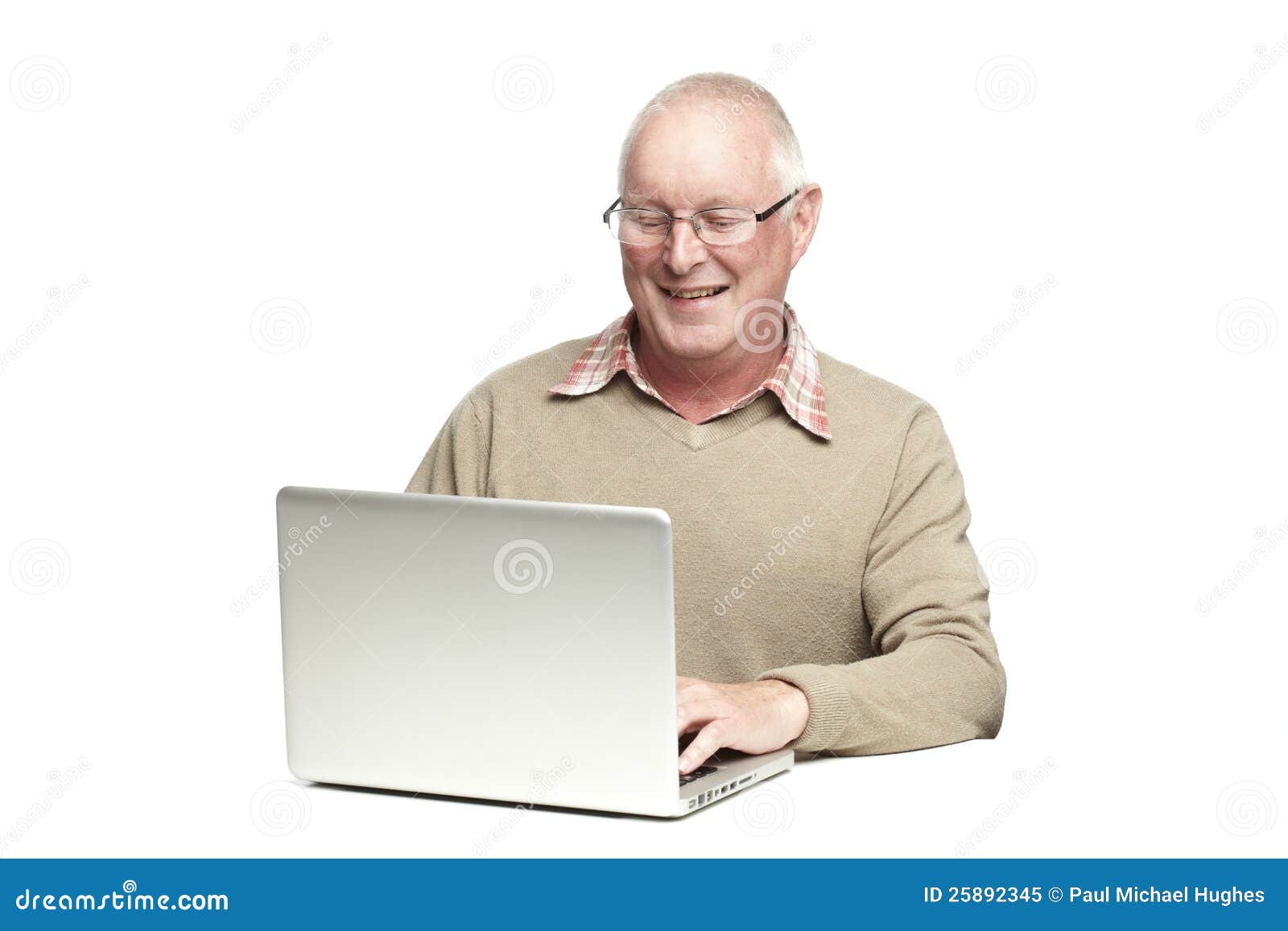Senior using laptop stock image. Image of citizen, citizens - 25892345