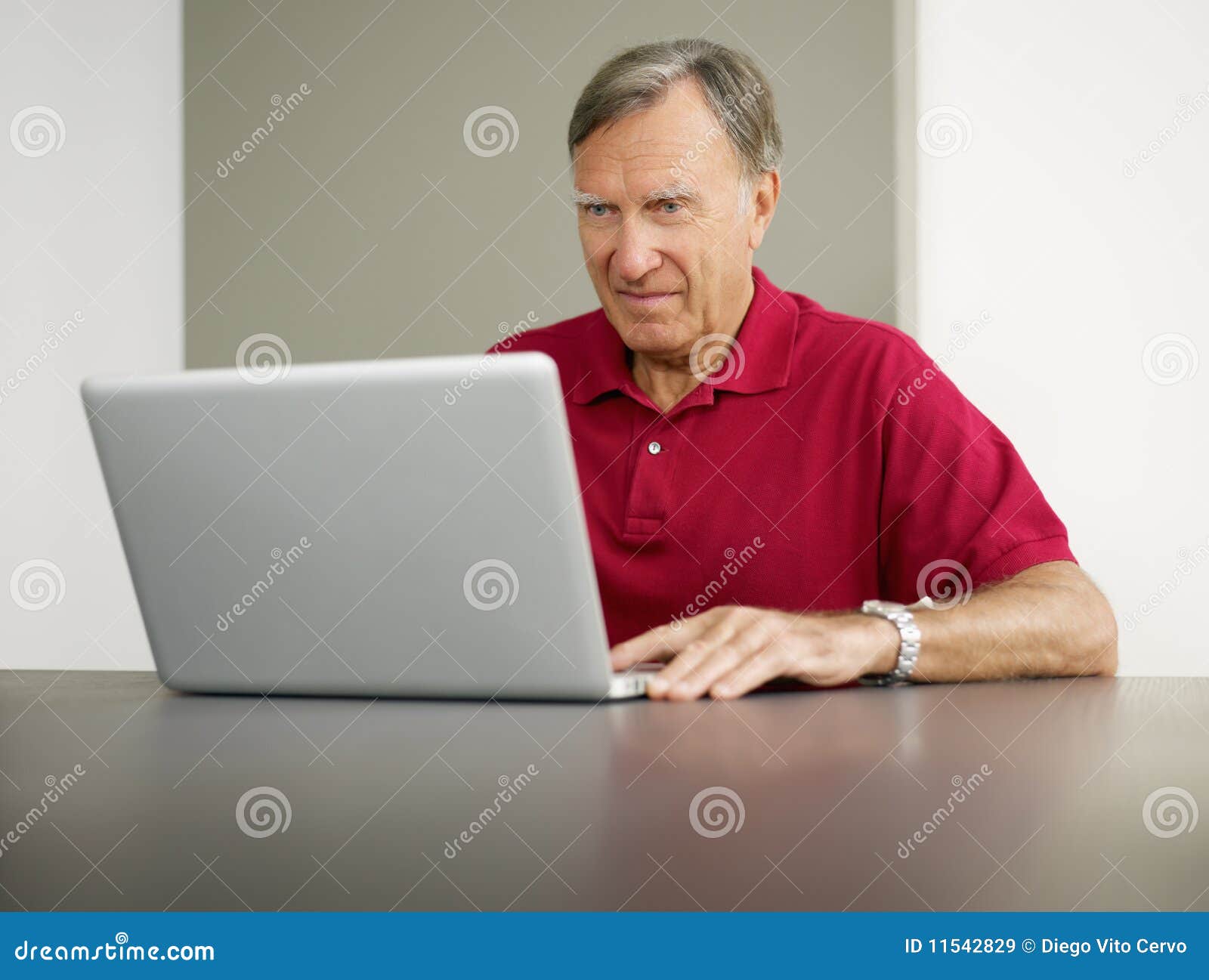Senior Using Laptop Computer Stock Image - Image of scenes, laptop ...