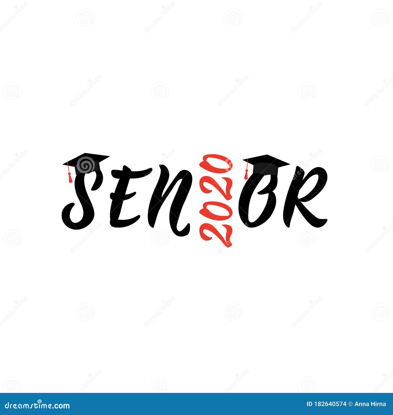 Senior 2020. Vector Illustration of a Graduating Class. Graphics ...