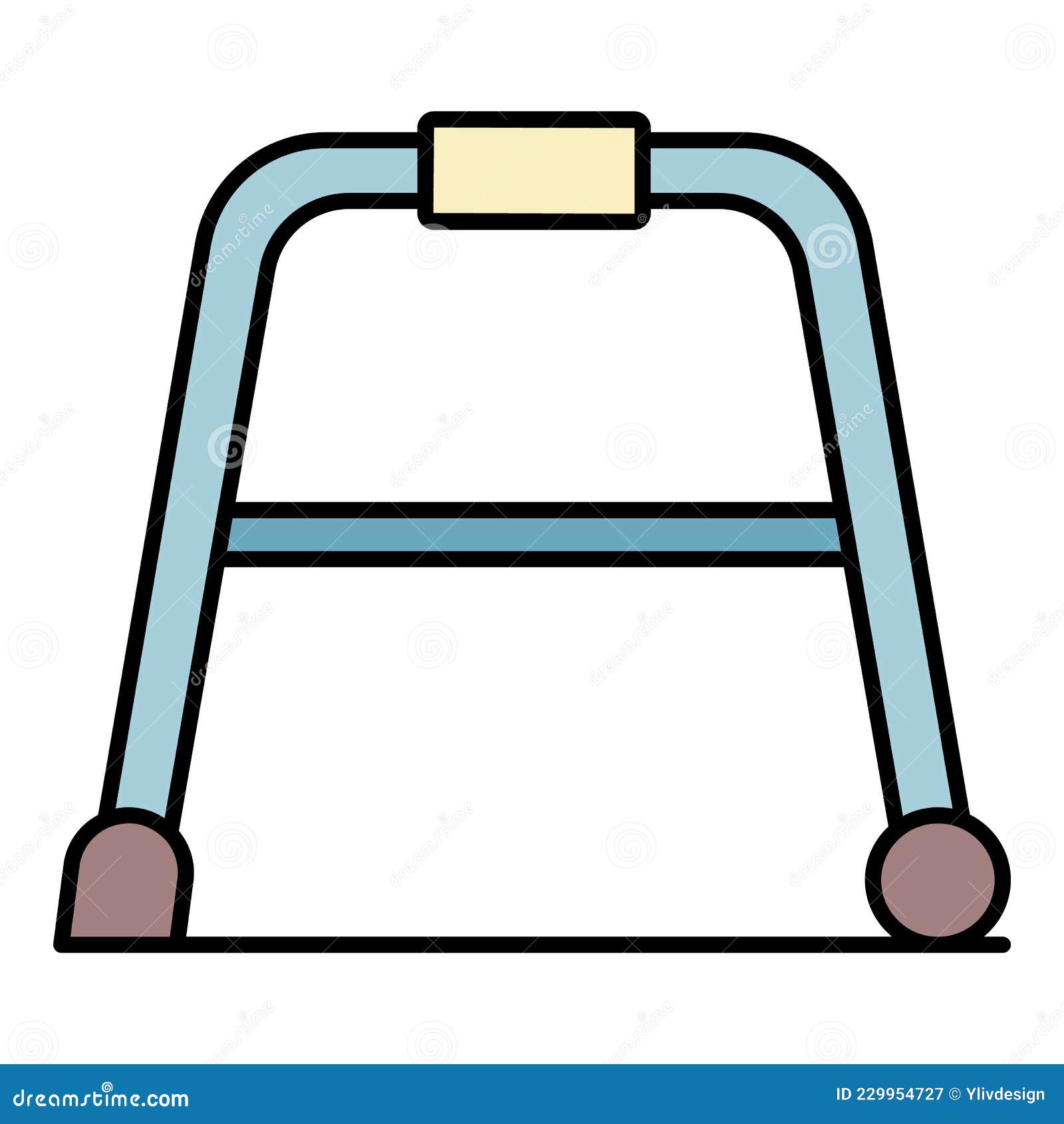 Senior Walker Icon Color Outline Vector Stock Vector - Illustration of ...