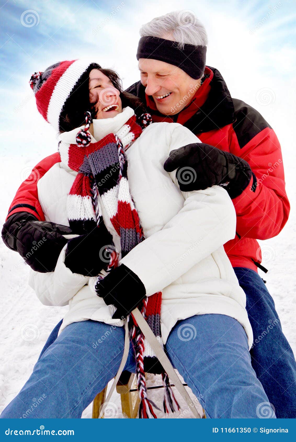 Senior winter fun 1 stock photo. Image of enjoying, season - 11661350