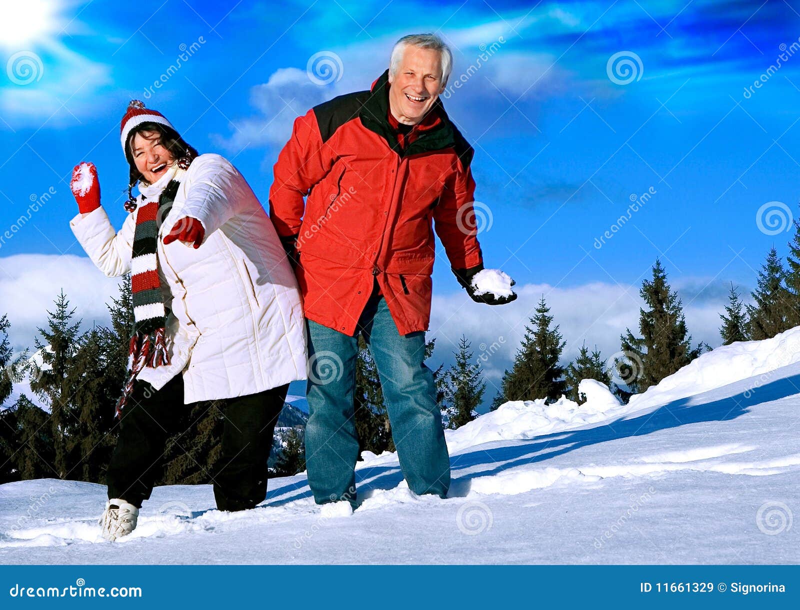 Senior winter fun 4 stock image. Image of laughing, seniors - 11661329