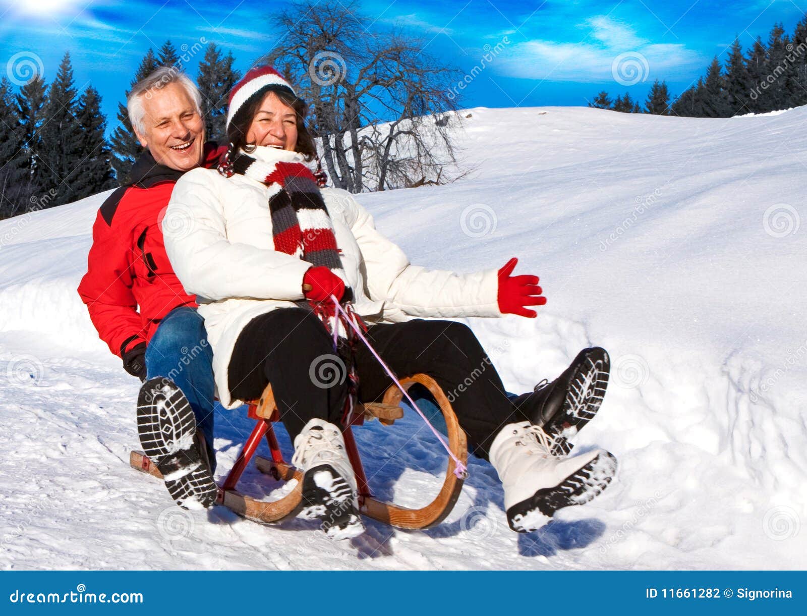 Senior winter fun 6 stock photo. Image of playful, retirement - 11661282