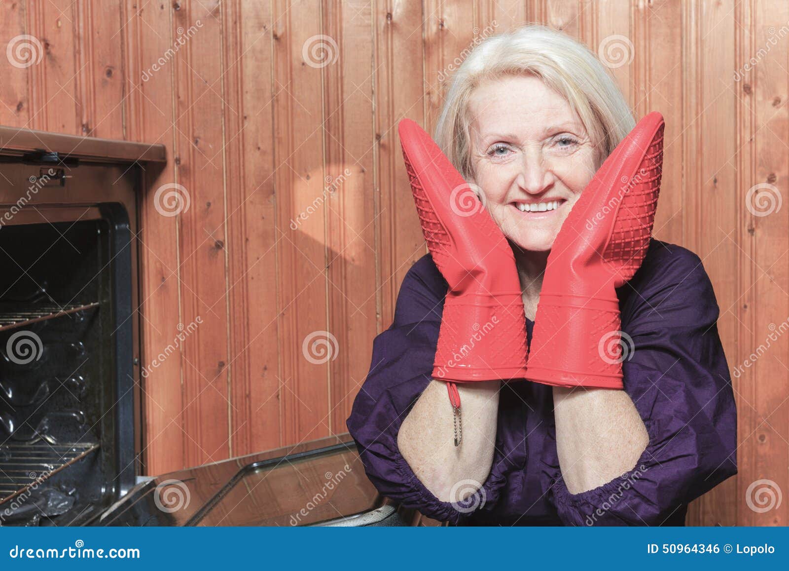 Senior Woman Baking Cookies on the Stove Stock Photo - Image of food ...