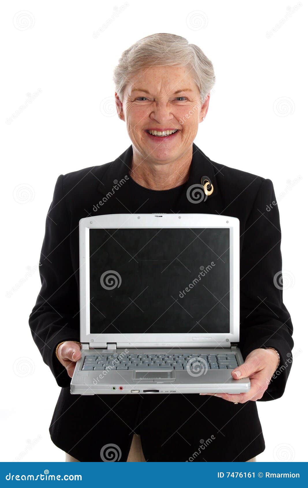 Senior Woman with Computer stock image. Image of caucasian - 7476161