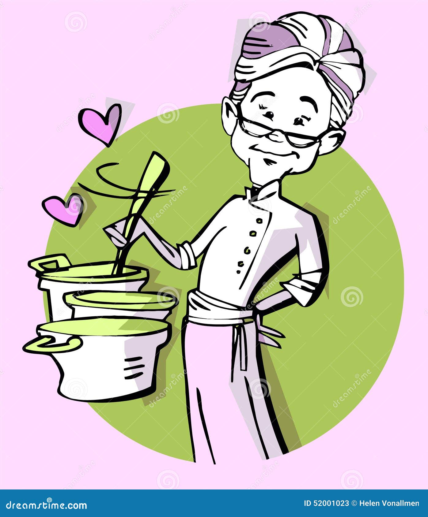 Senior woman cooking stock illustration. Illustration of humor - 52001023
