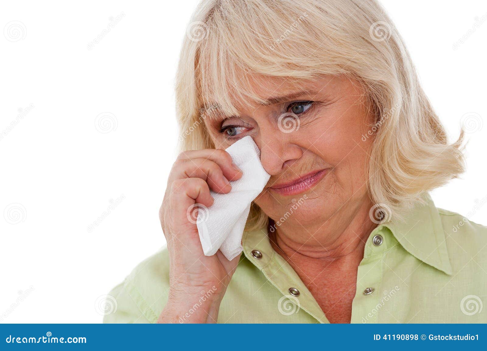 Senior woman crying. stock photo. Image of aging, help - 41190898
