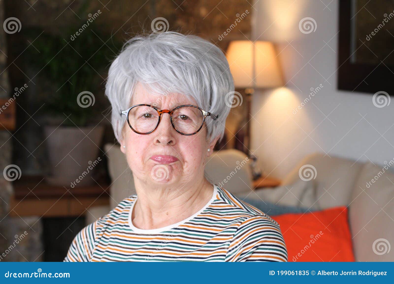 Senior Woman with Envious Expression Stock Image - Image of depression ...