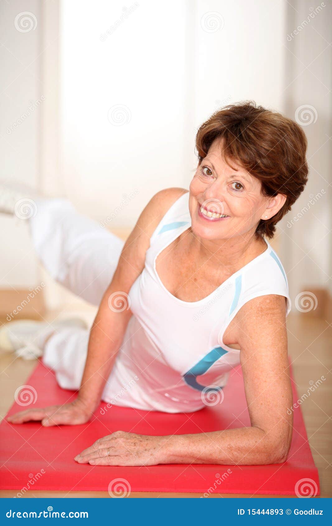 Senior woman exercising stock image. Image of senior - 15444893