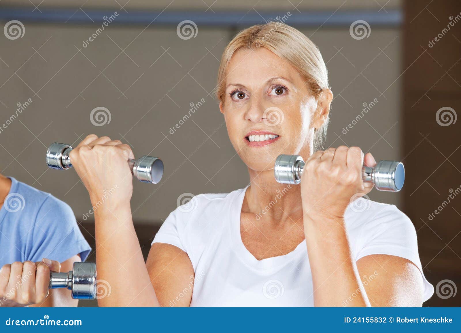 Senior woman exercising stock photo. Image of smile, lift - 24155832