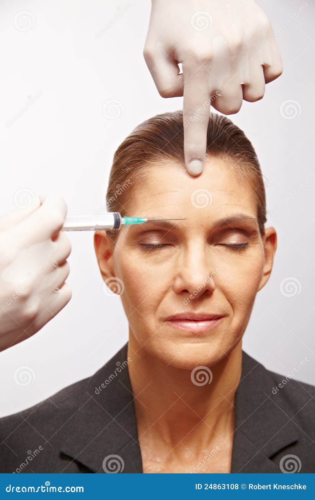 Senior Woman Getting Plastic Surgery Stock Photo - Image of face ...