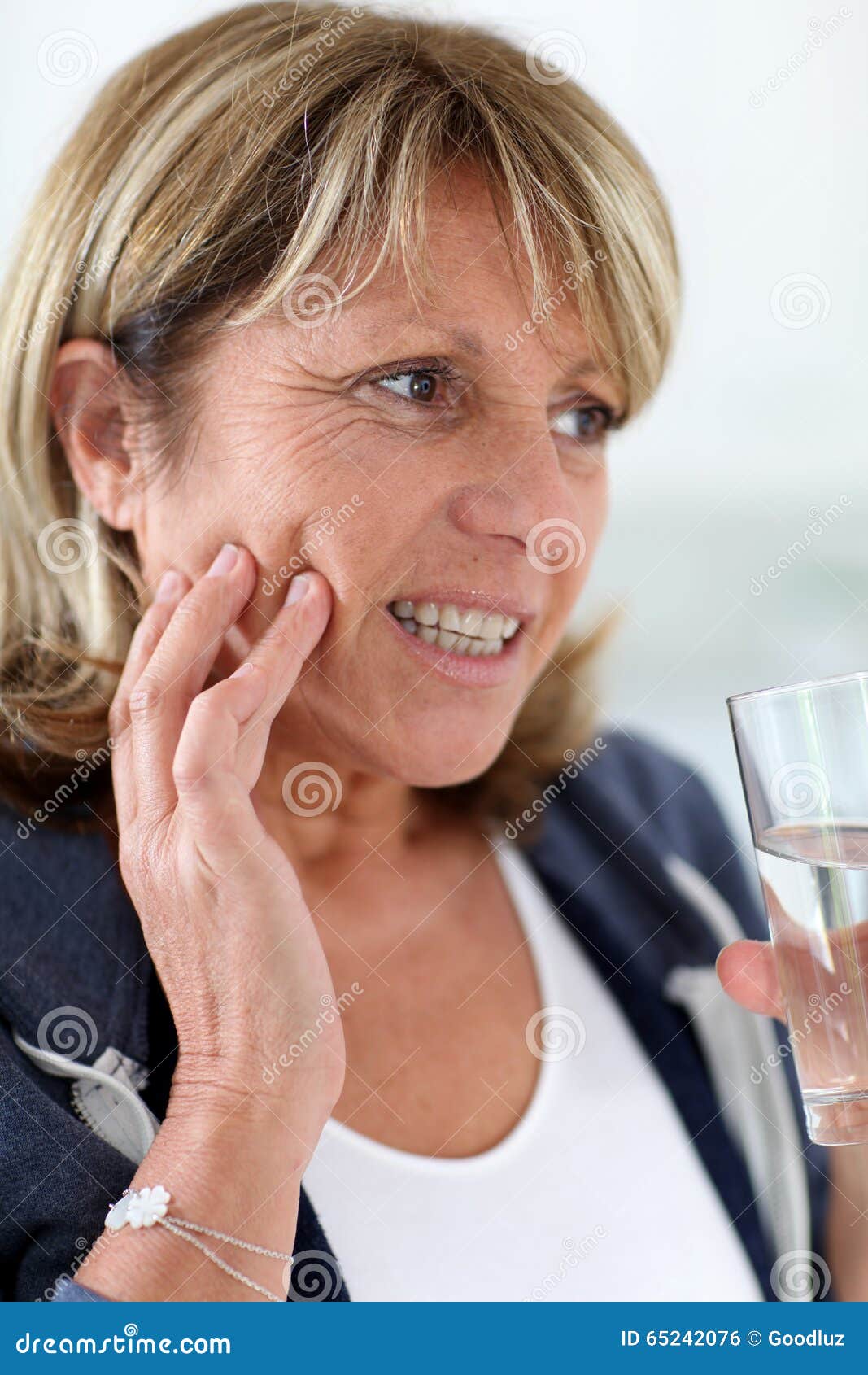 Senior Woman Having a Toothache Stock Photo - Image of blond, senior ...