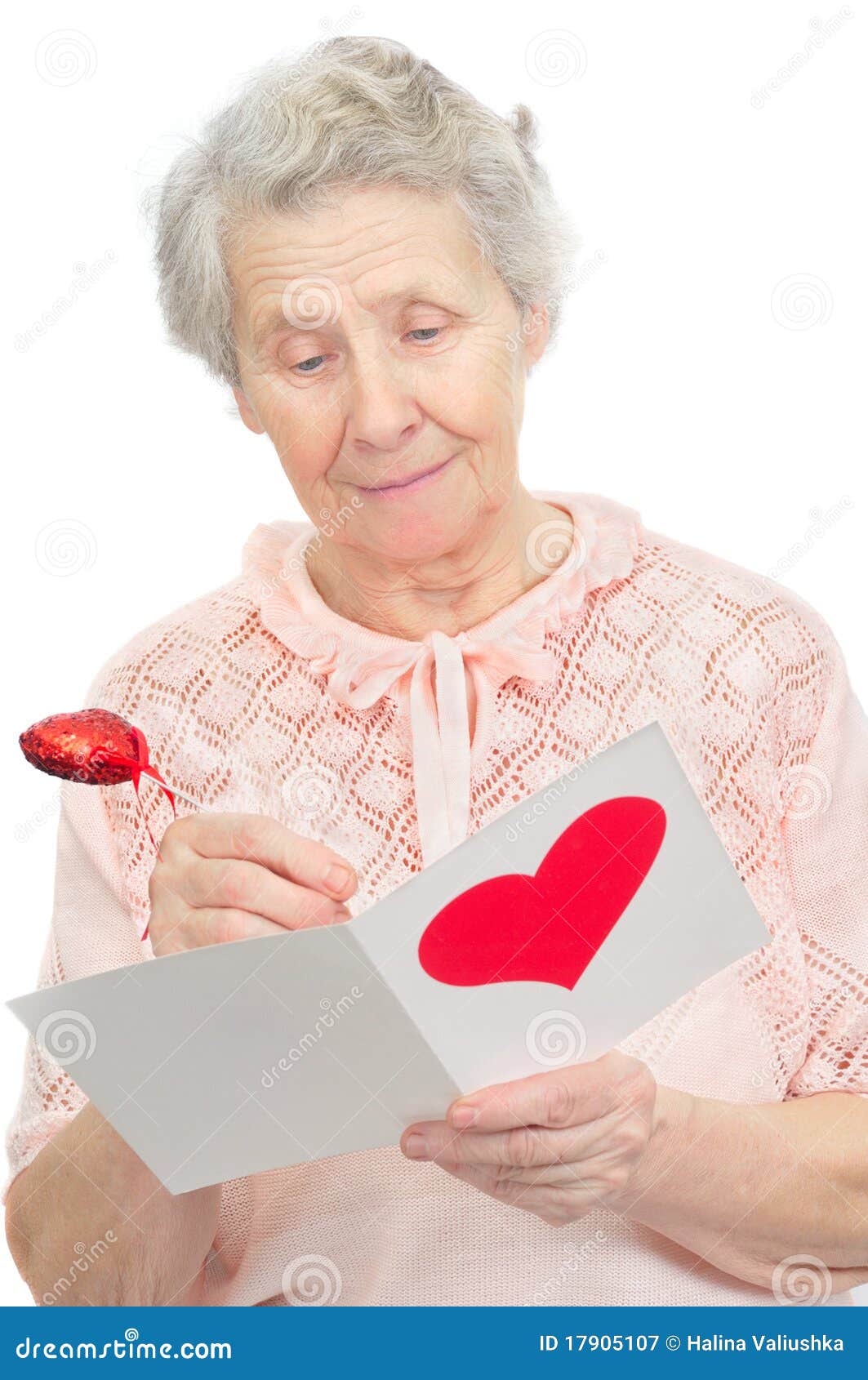 Senior Woman Hold Post-card Stock Image - Image of looking, nice: 17905107