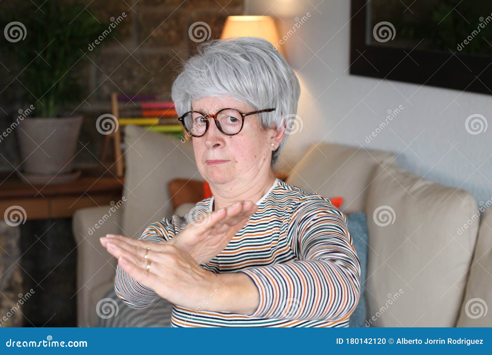 Senior Woman in Karate Position Stock Photo - Image of attack, grandma ...