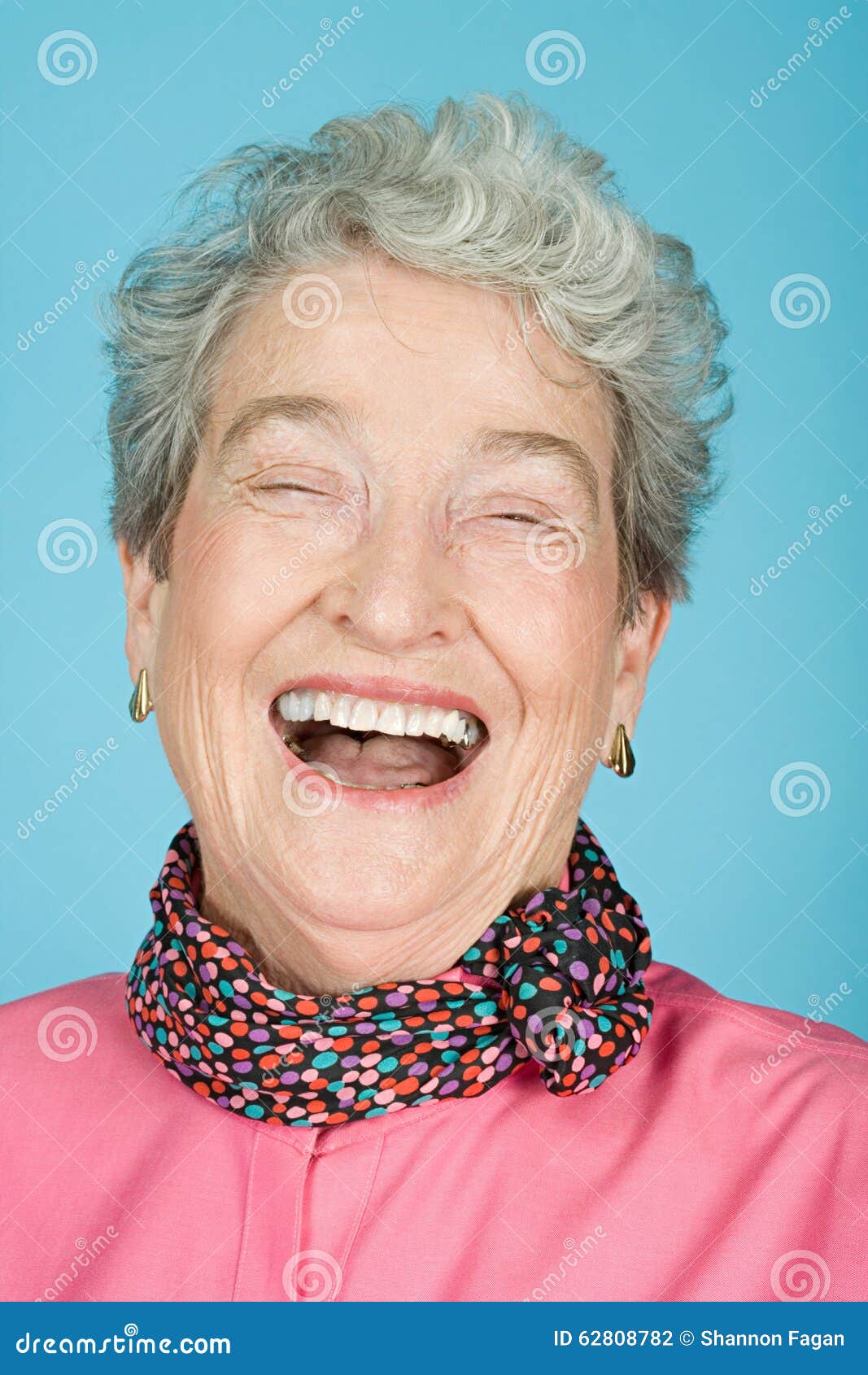 Senior woman laughing stock photo. Image of jewelry, hair - 62808782