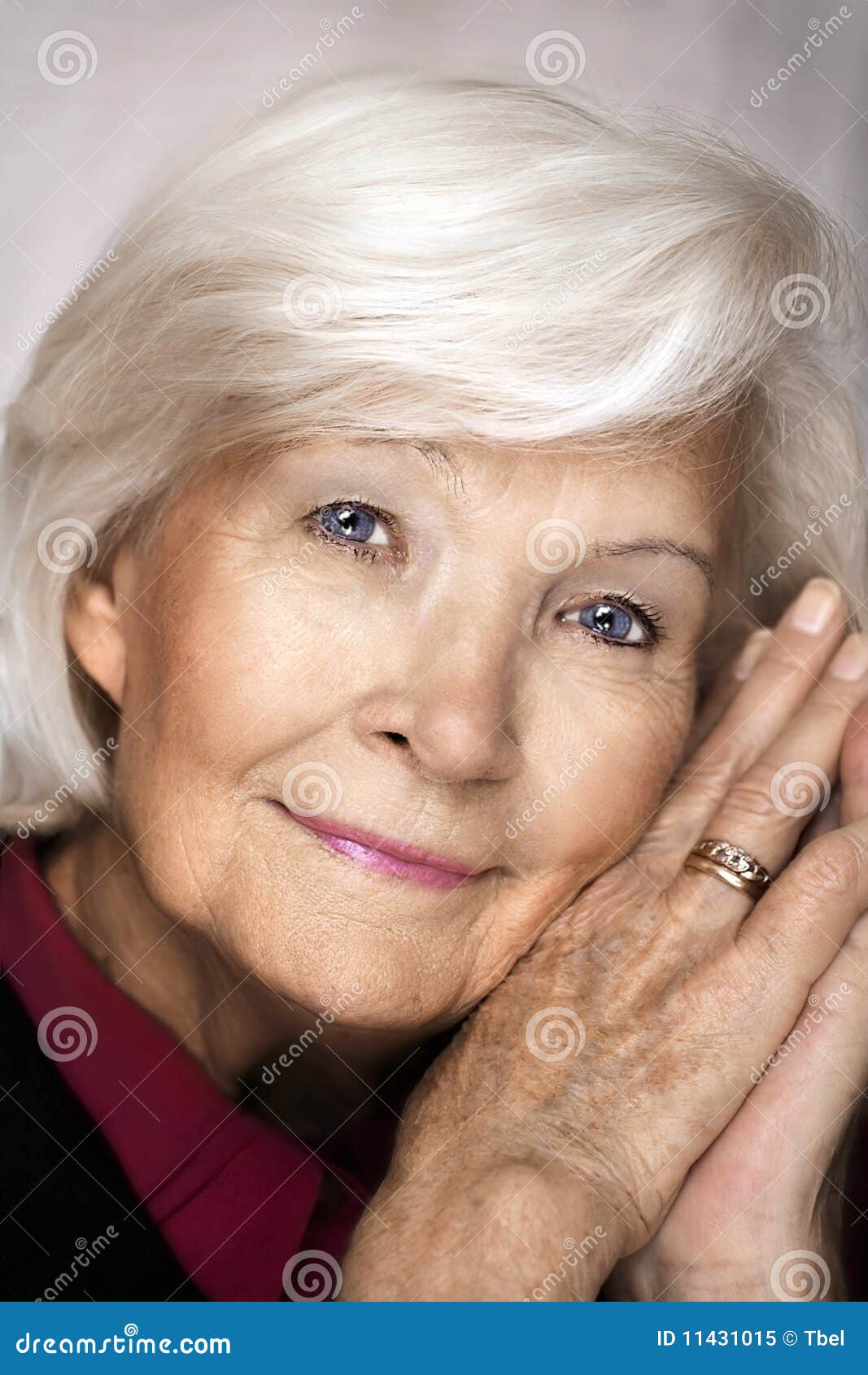 Senior woman portrait stock image. Image of amiable, model - 11431015