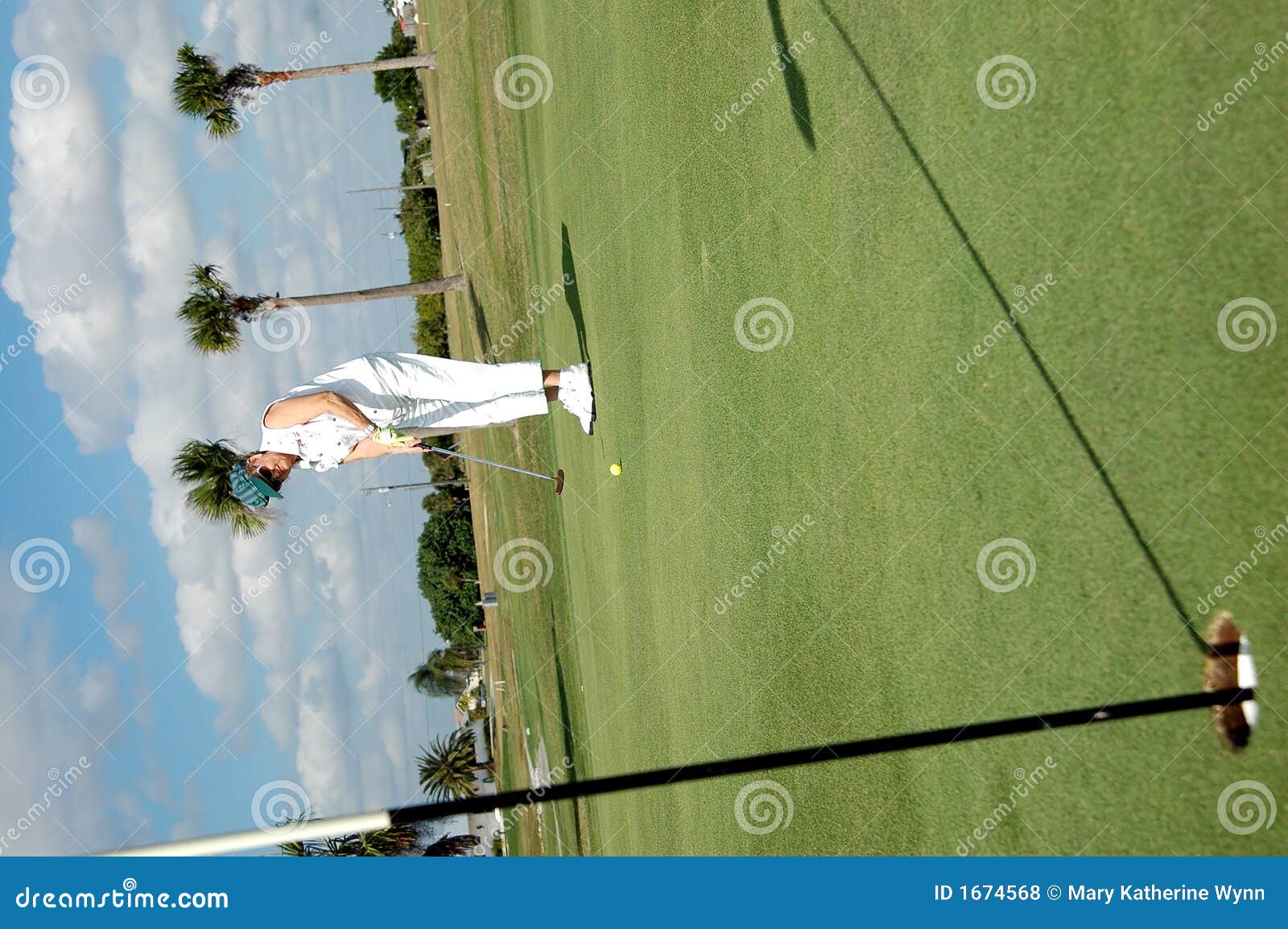 Senior woman putting stock photo. Image of active, enjoyment - 1674568