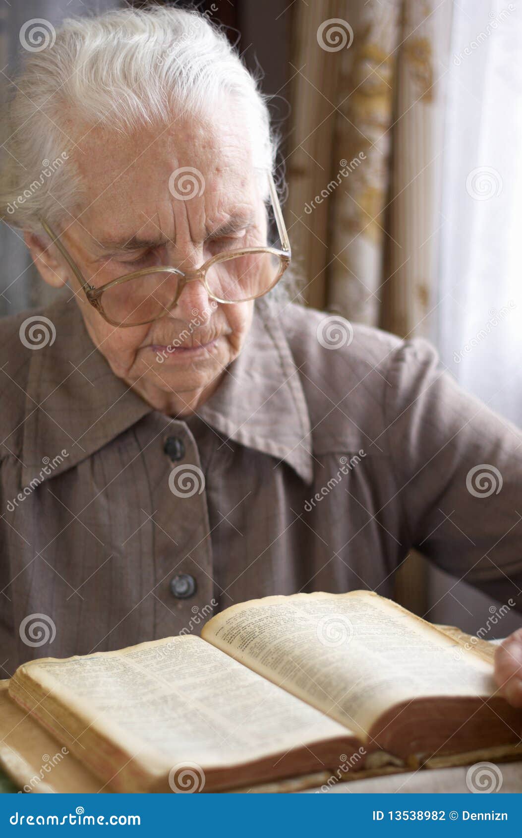 Senior woman reading stock photo. Image of glasses, book - 13538982
