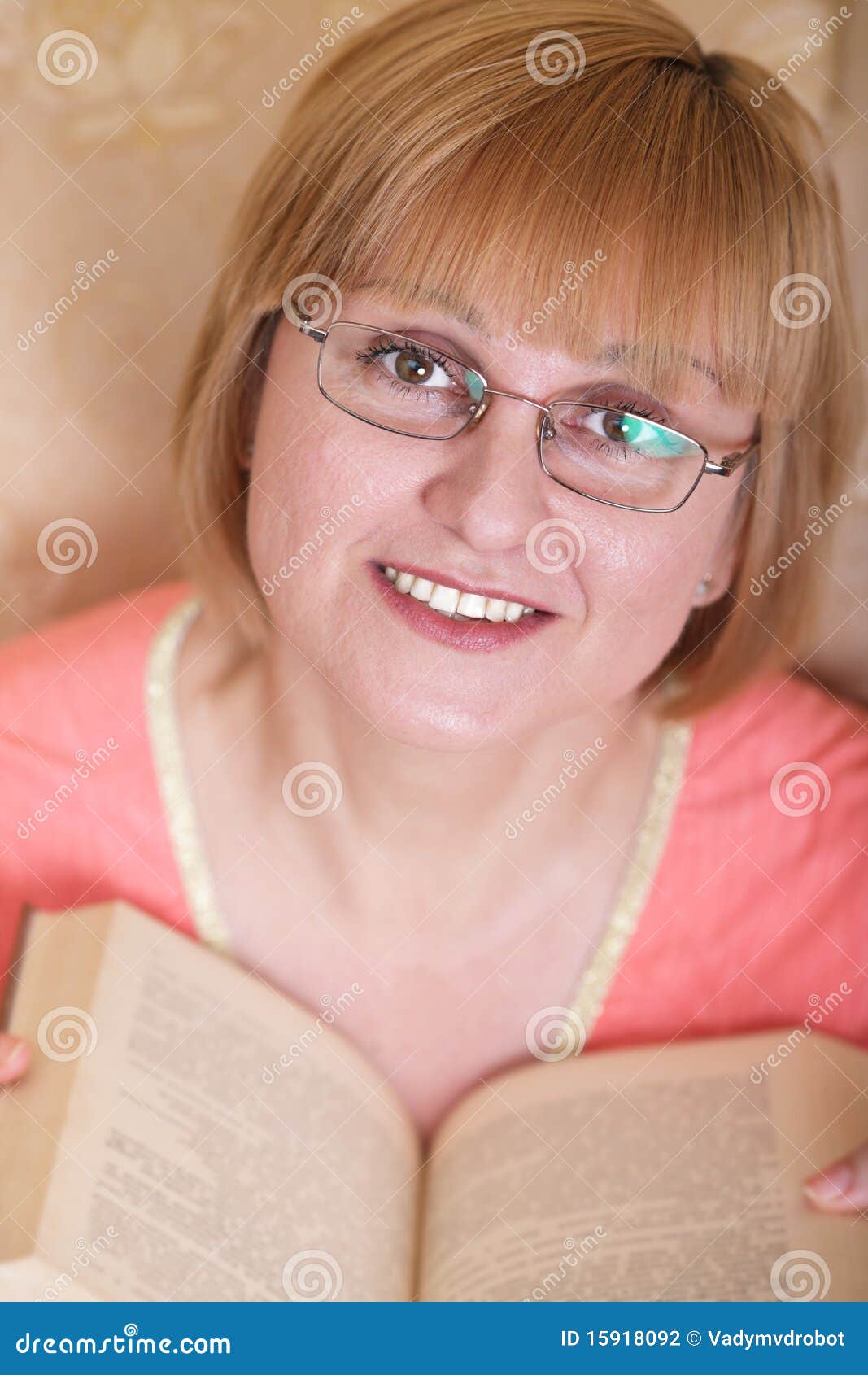 Senior Woman Reading a Book Stock Photo - Image of aged, interiors ...
