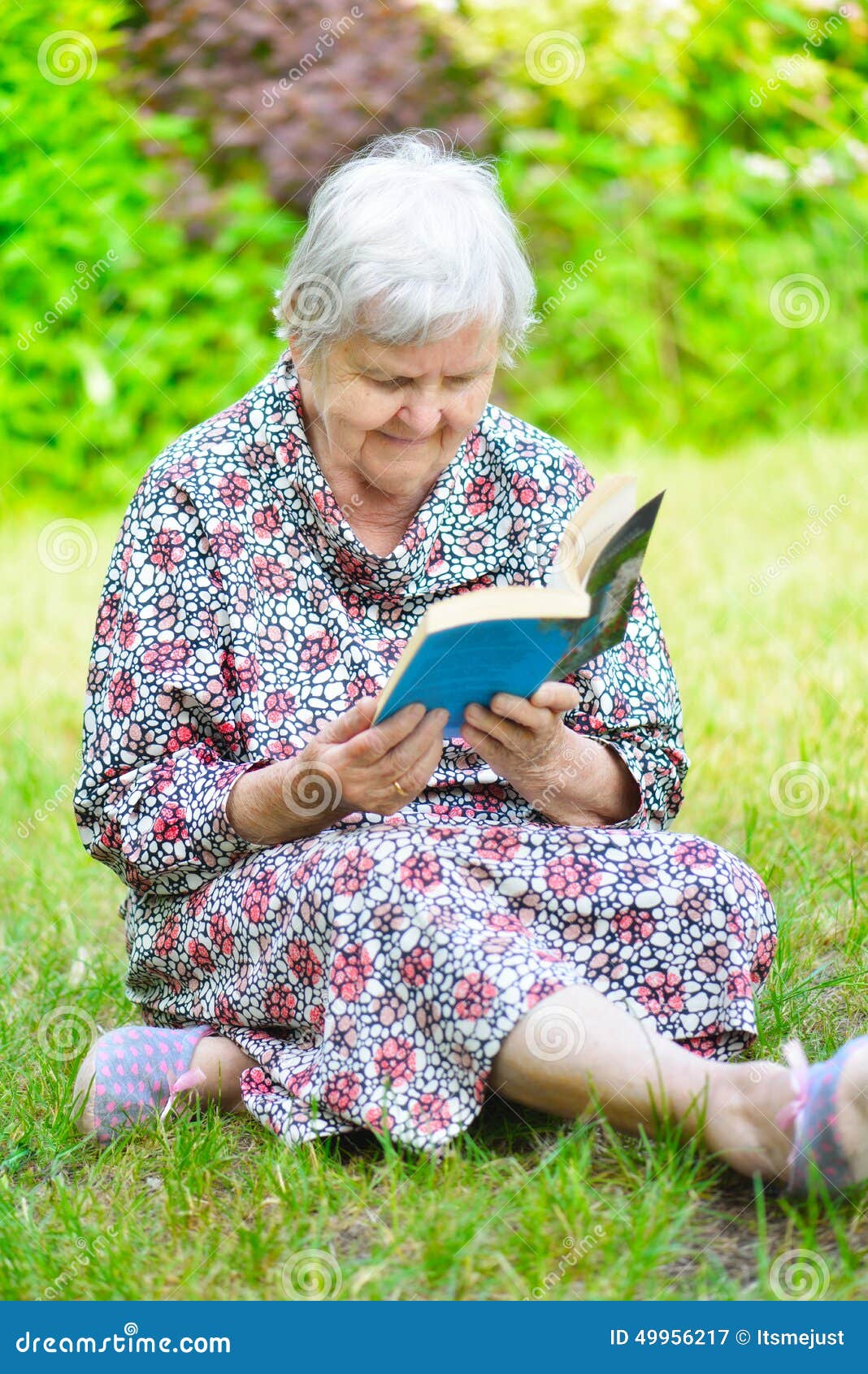 Senior woman reading book. stock image. Image of copy - 49956217